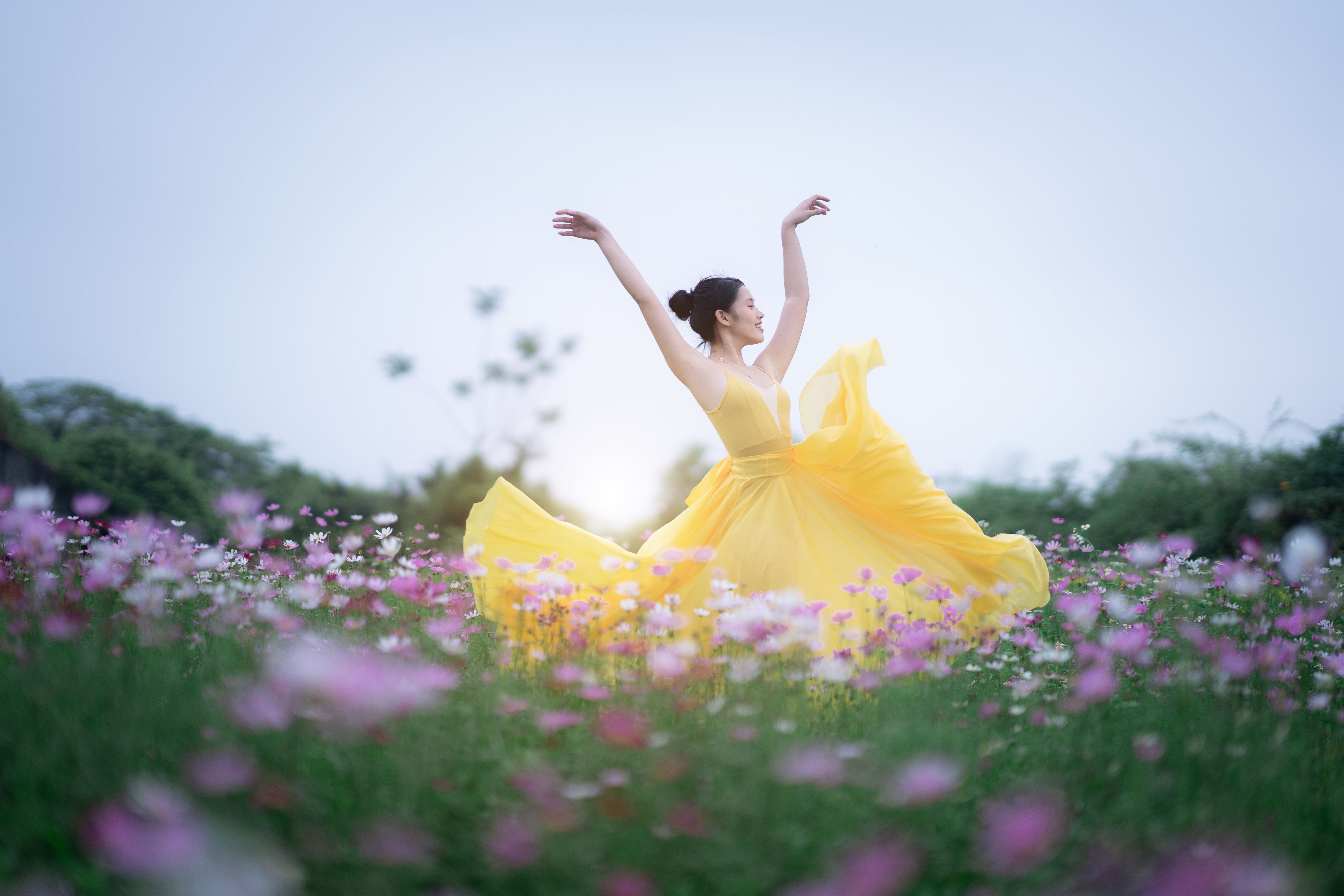 Woman Dancing in Meadow · Free Stock Photo