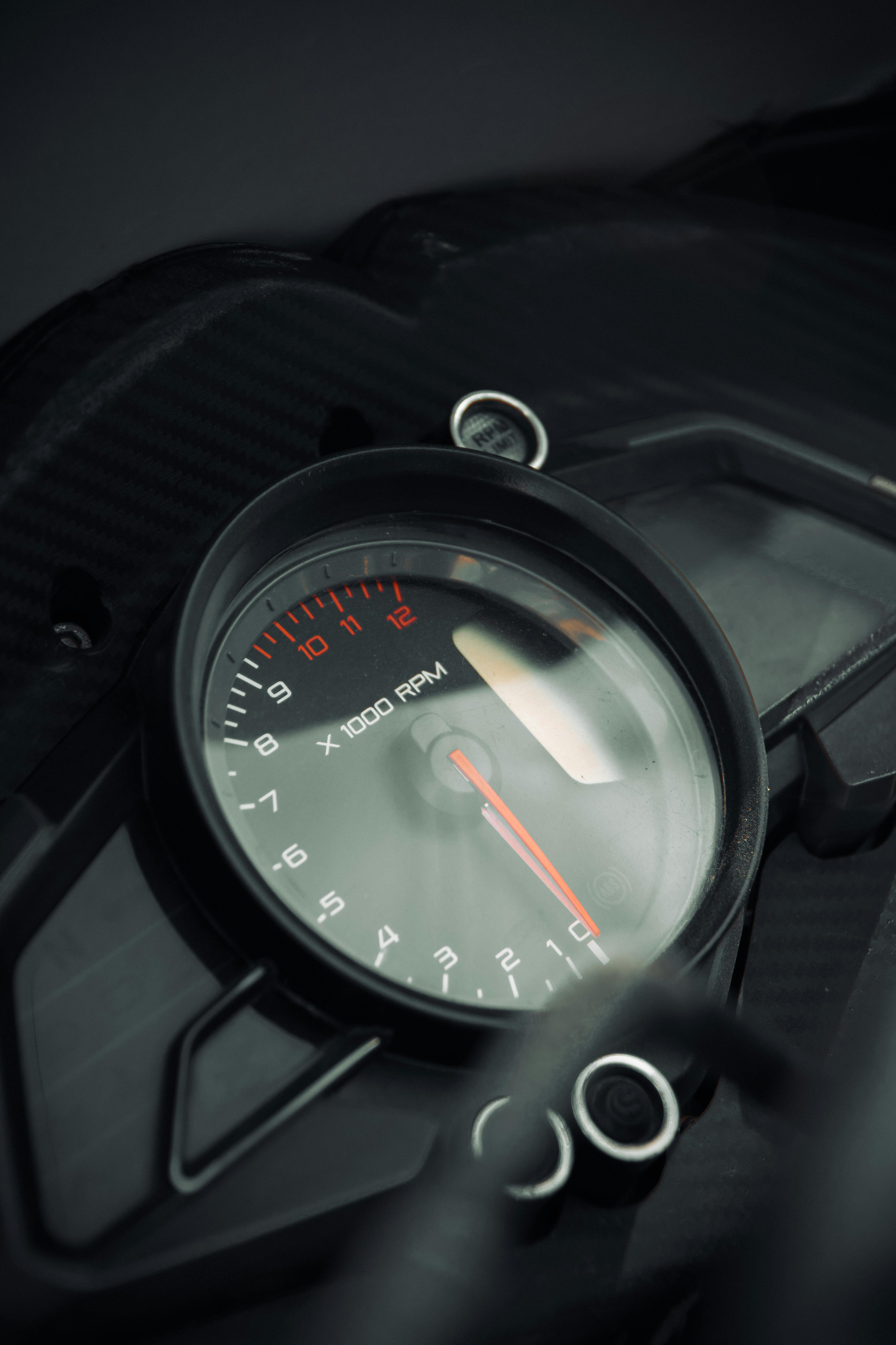 Close-up of a Tachometer in a Motorcycle · Free Stock Photo