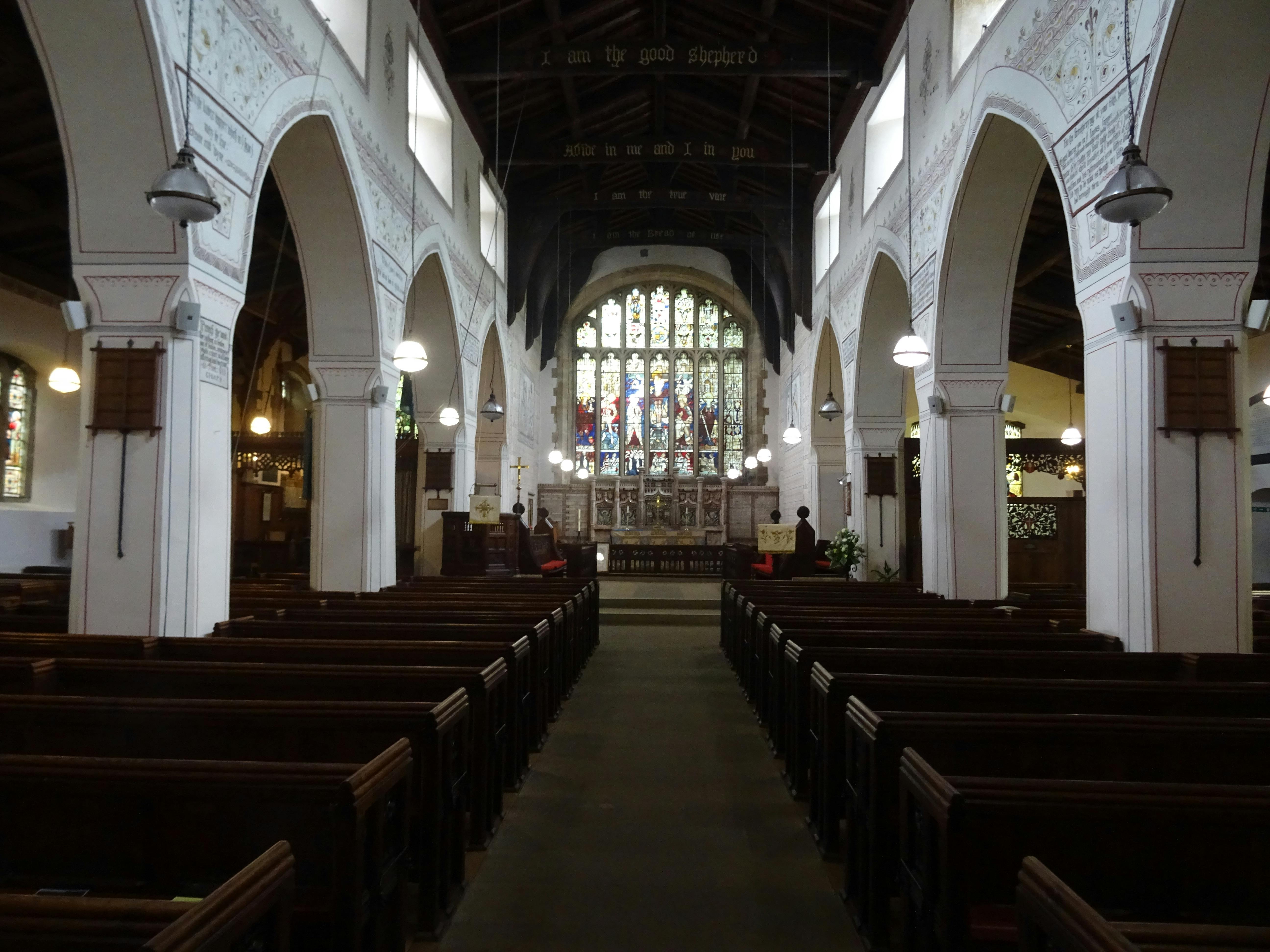 Interior of the St Martins Church, Bowness-on-Windermere, Cumbria ...