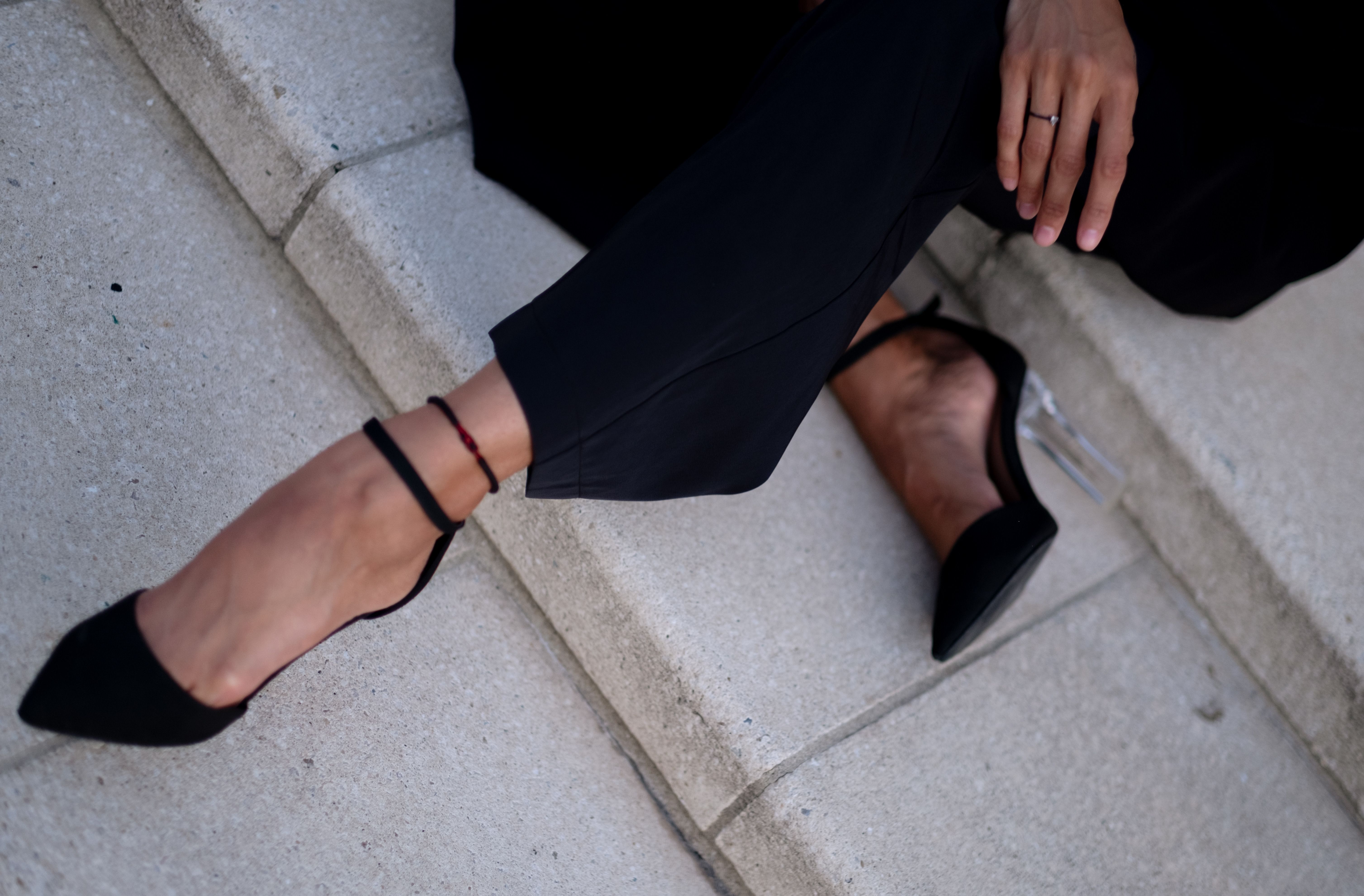 Legs of Woman Sitting in High Heels · Free Stock Photo