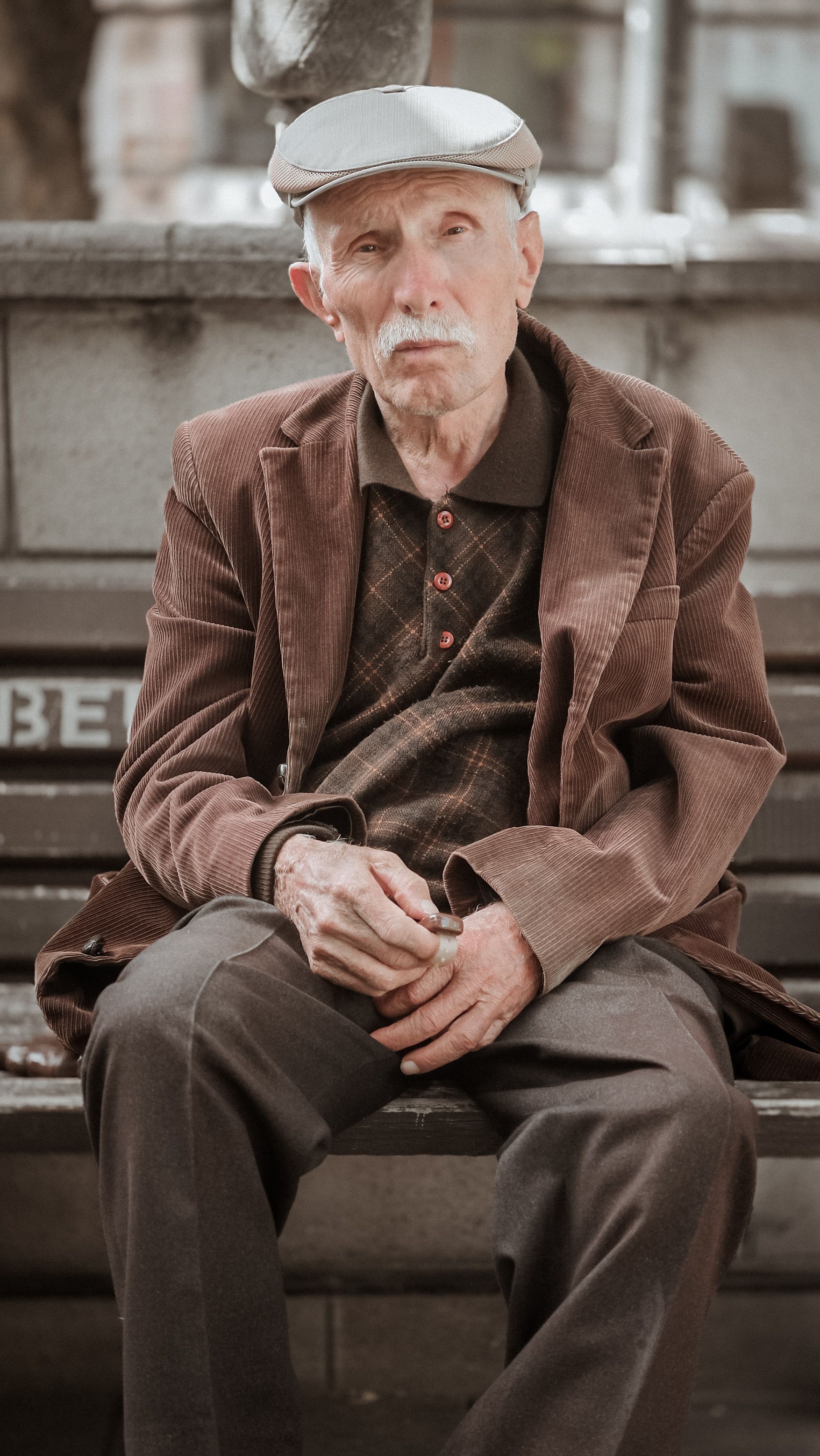 Elderly Man Sitting on Bench · Free Stock Photo