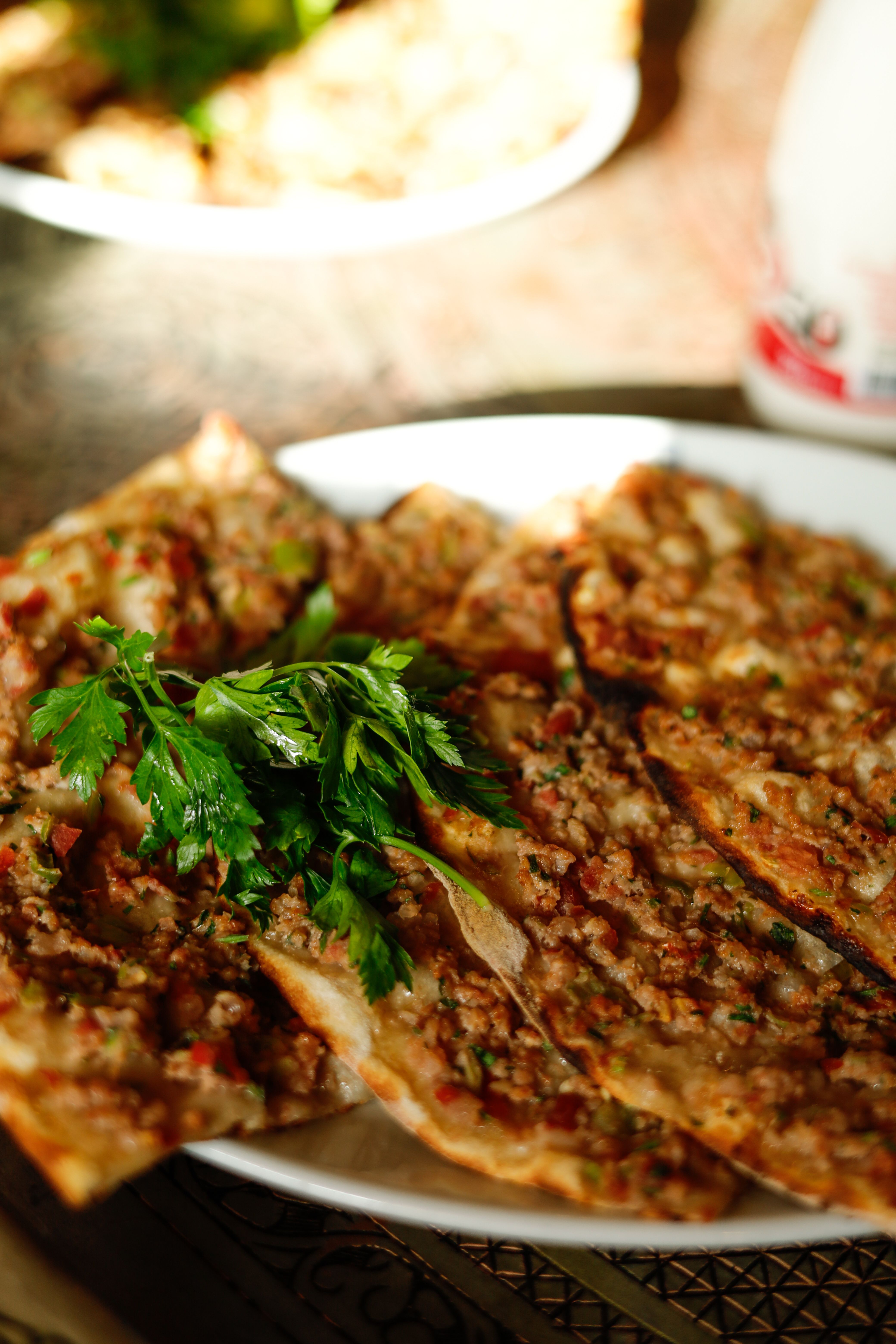 Plate of Lahmacun · Free Stock Photo