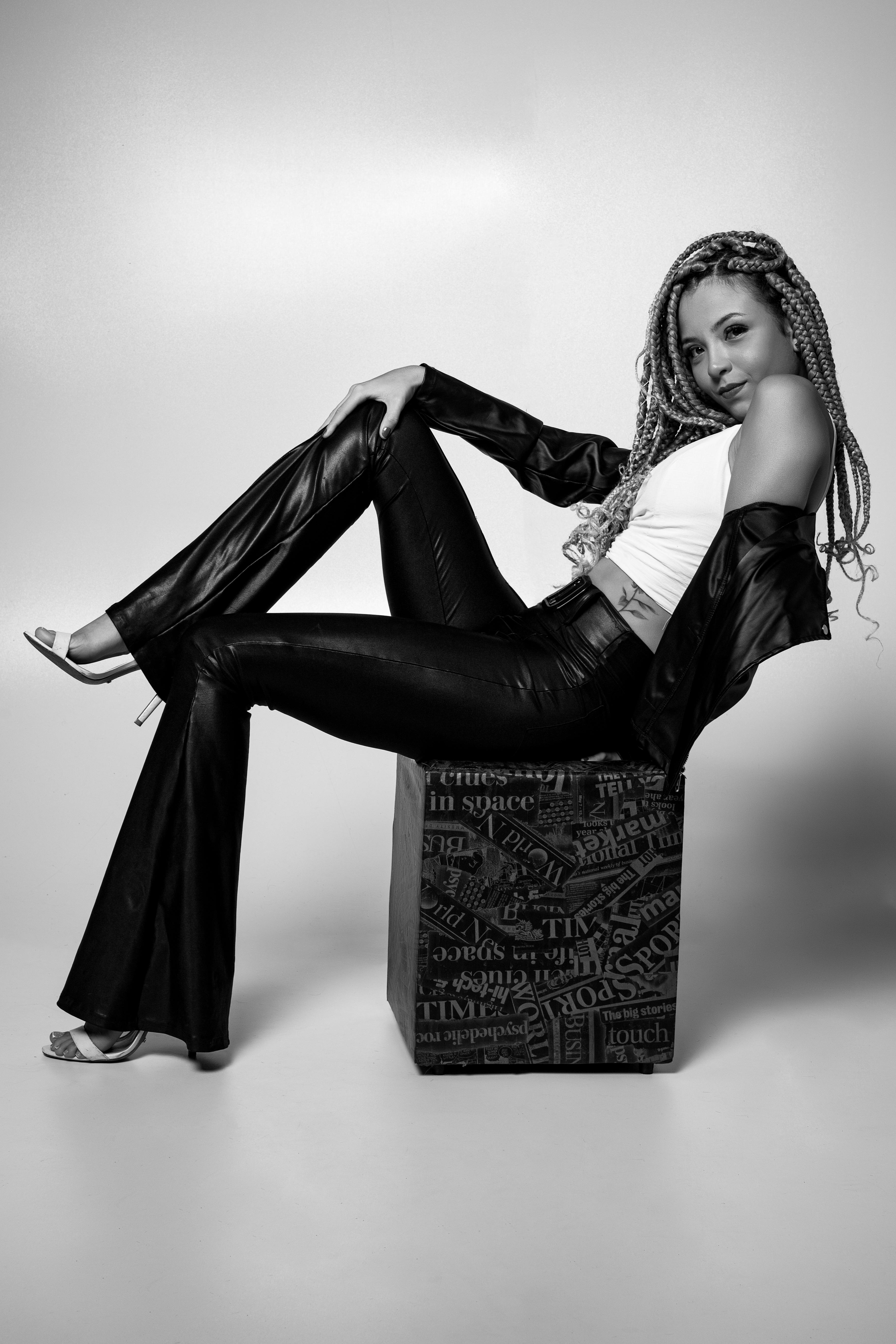 Model Posing in Bell Bottoms · Free Stock Photo