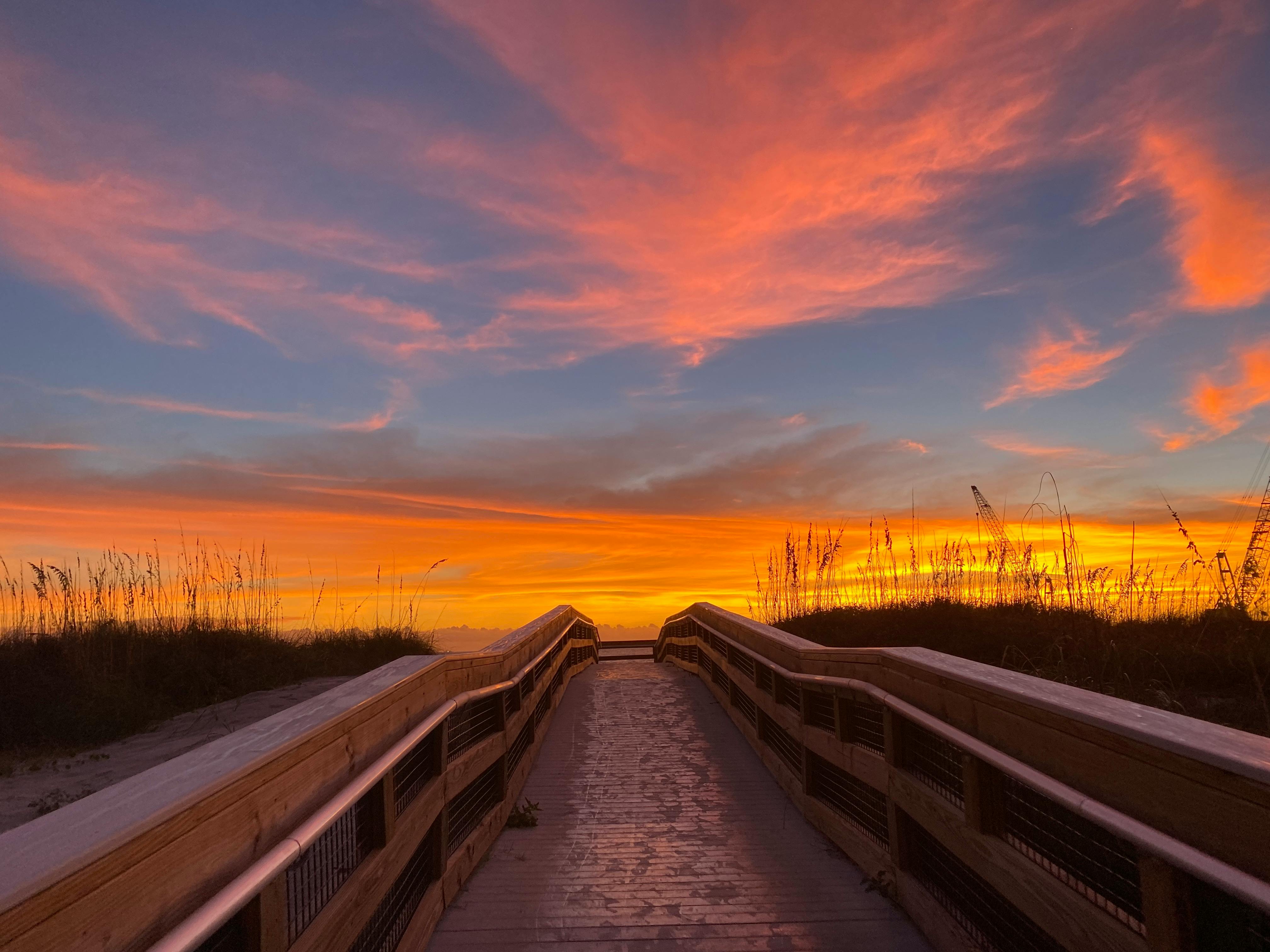 Wooden Boardwalk at Sunset · Free Stock Photo