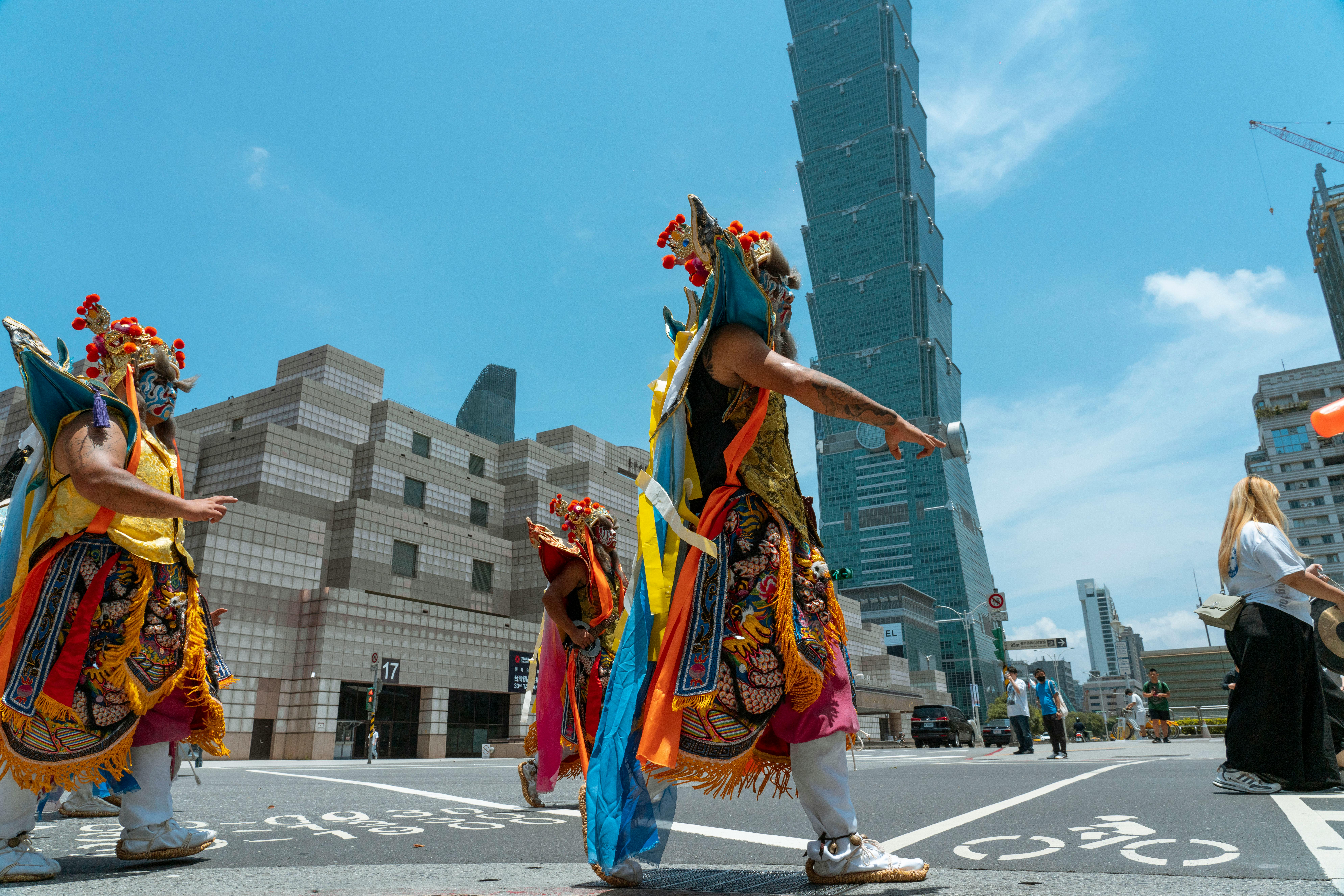 People in Traditional Clothing in Traditional Performance on Street in ...