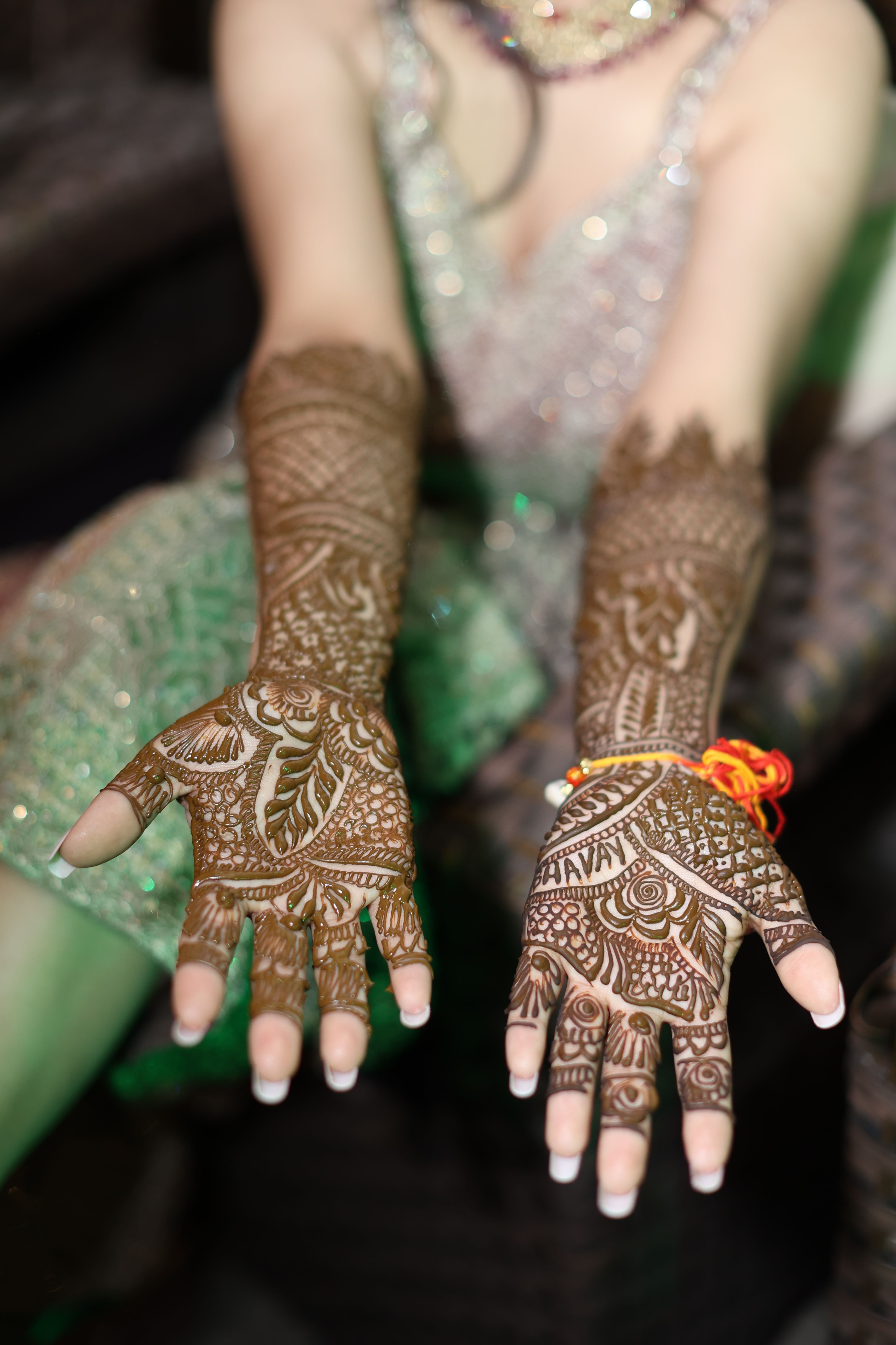 Female Hands with Decorative Festive Gloves · Free Stock Photo