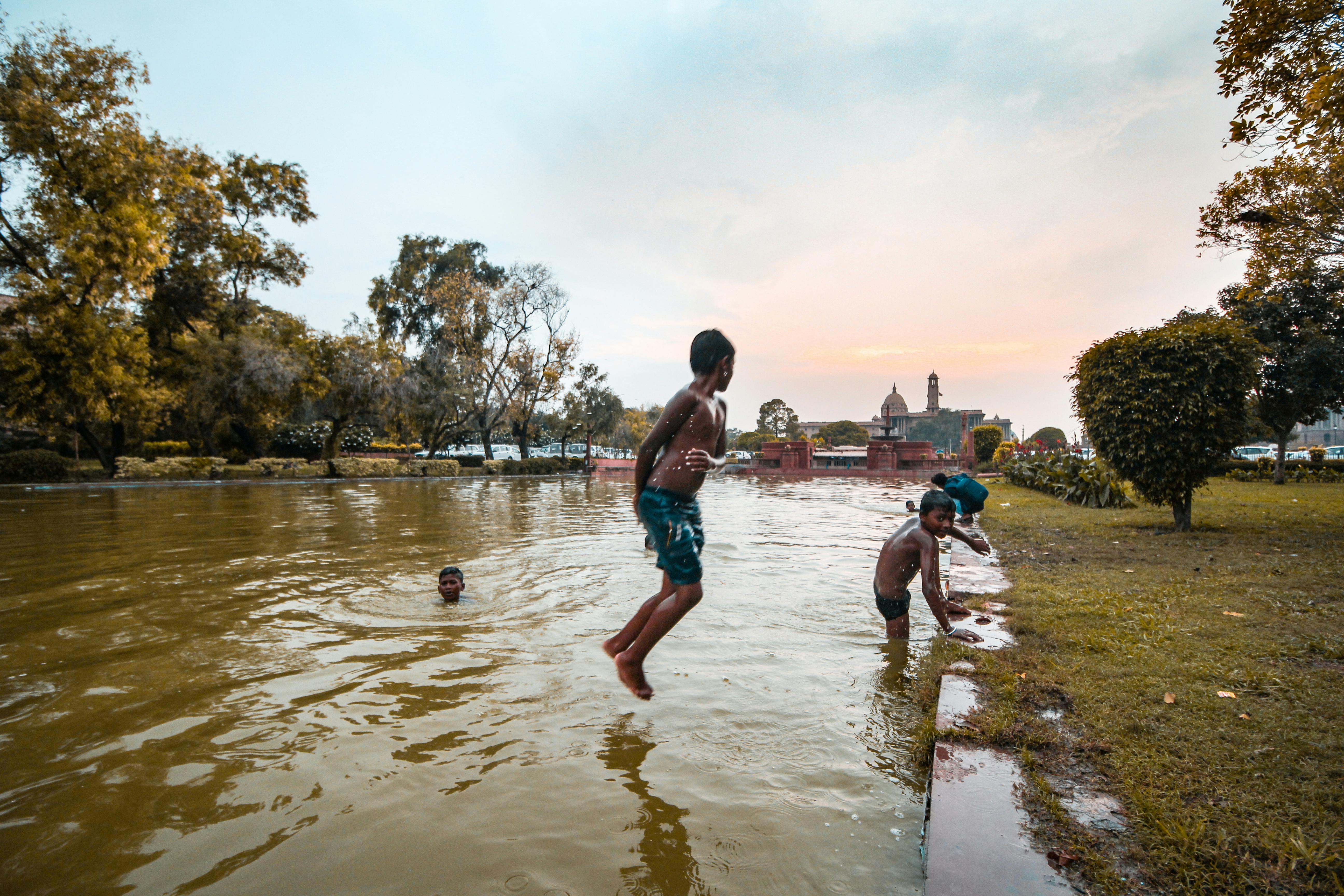 Children Playing in Water · Free Stock Photo