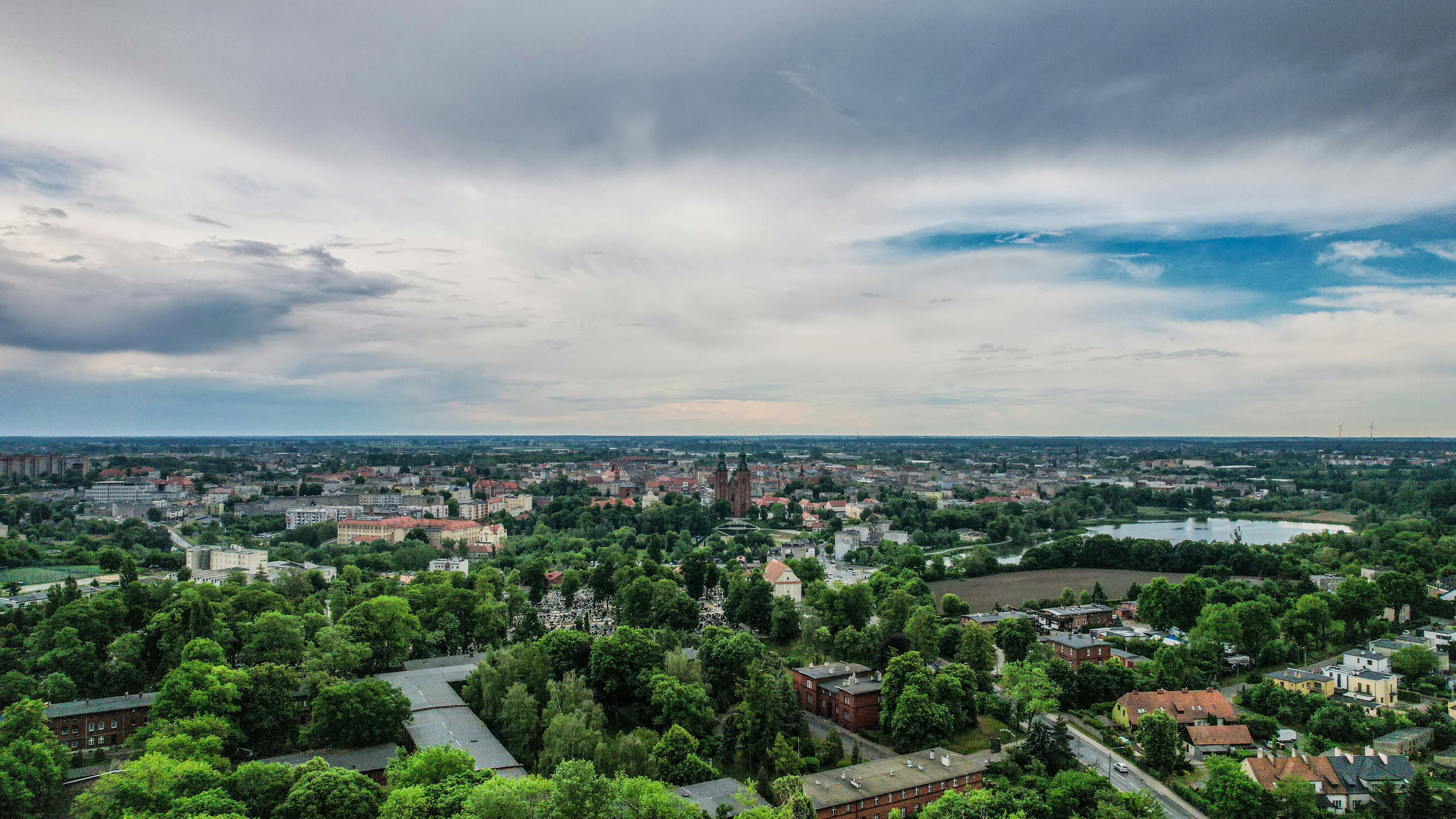 Birds Eye View of Town · Free Stock Photo