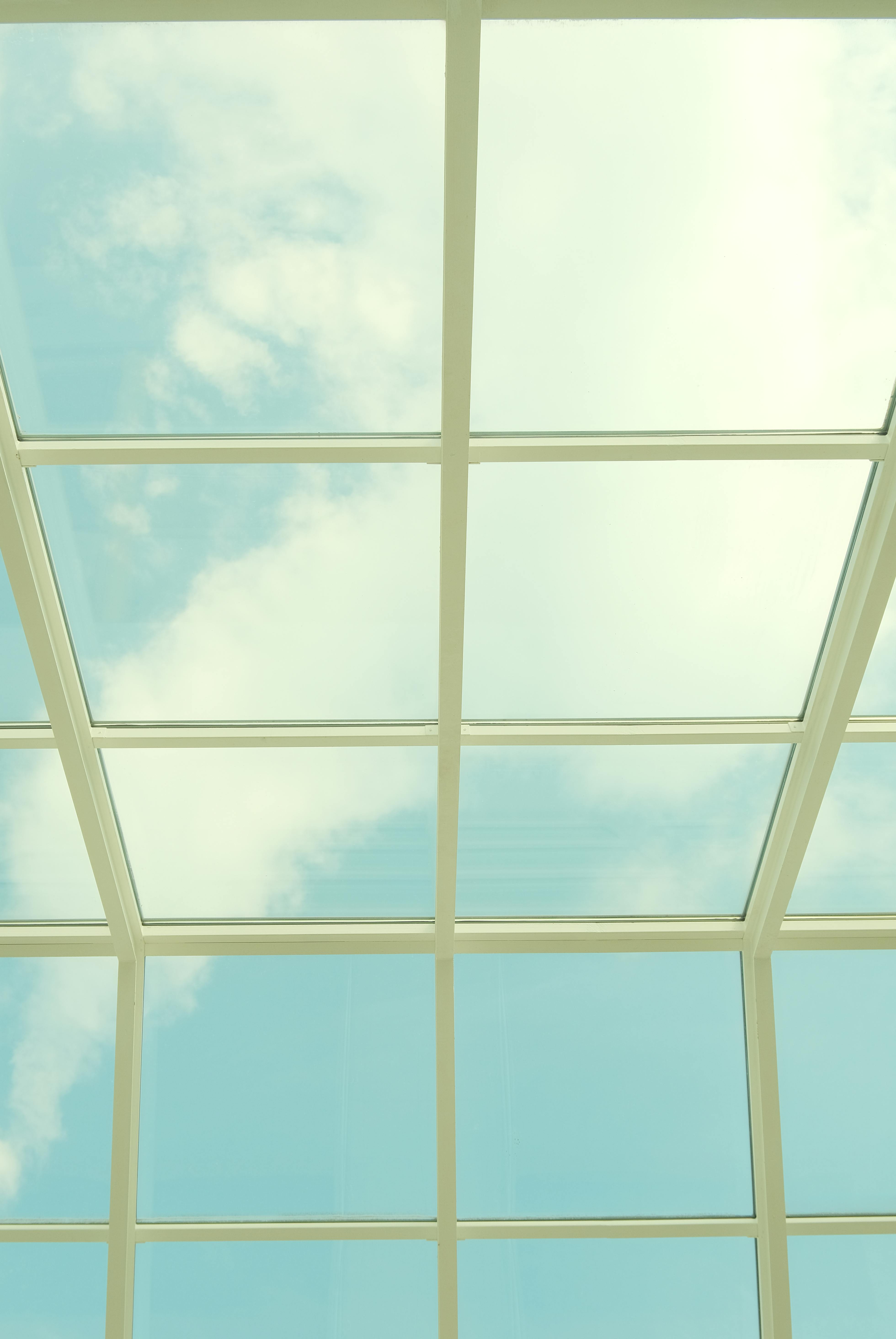 Window Ceiling with View of Cloudy Sky · Free Stock Photo