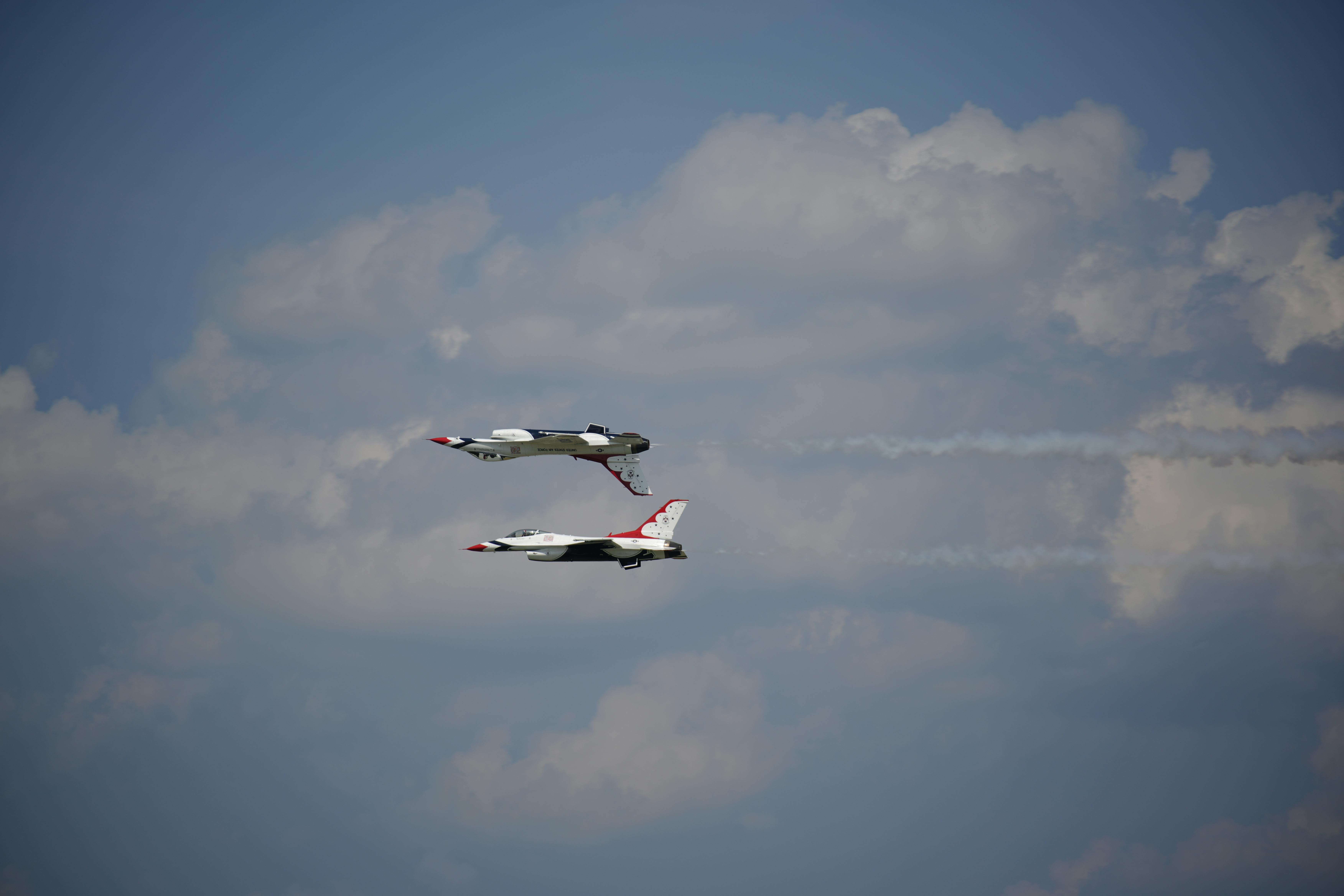 Two Military Jets in Flight · Free Stock Photo