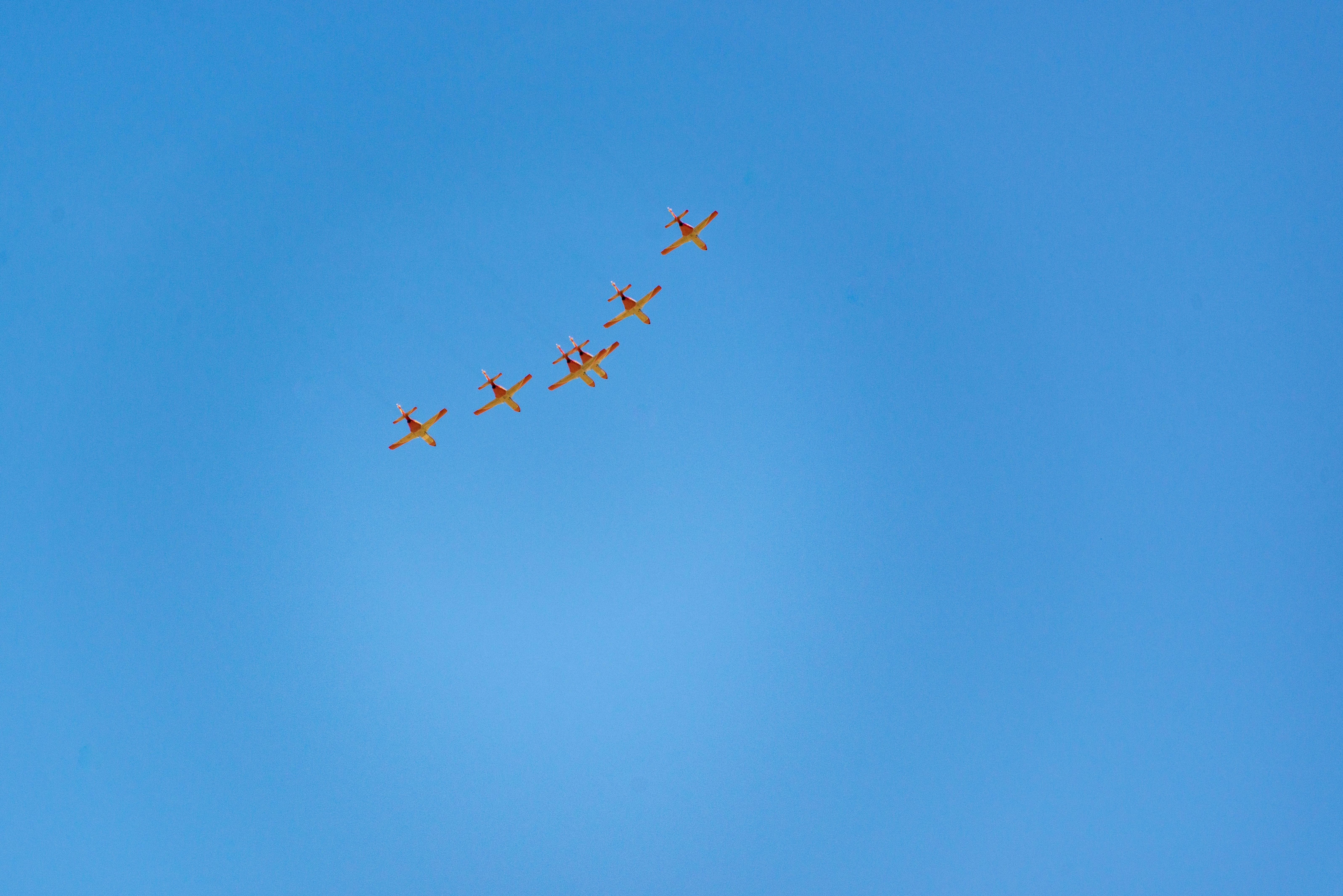 A group of airplanes flying in formation in the sky · Free Stock Photo