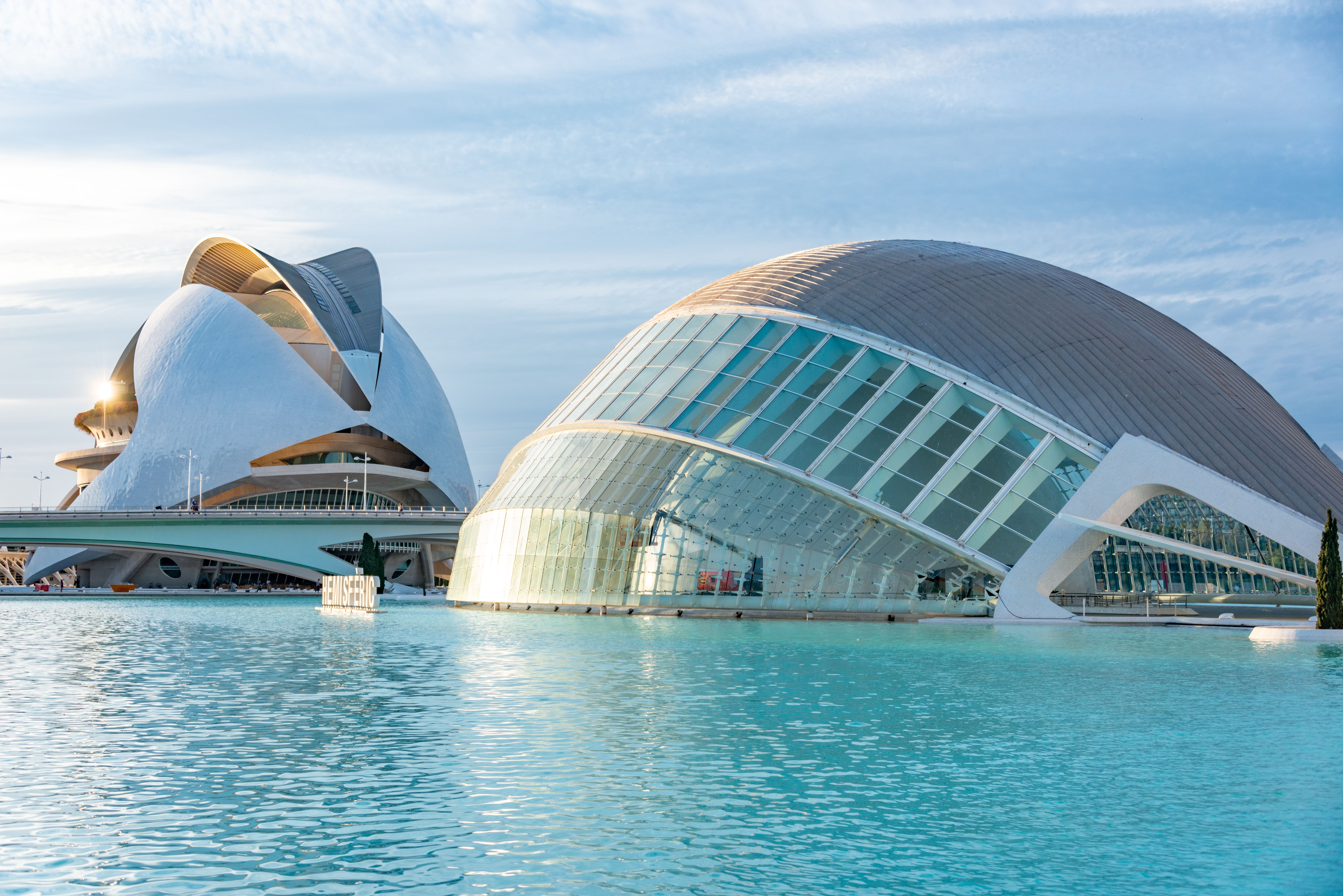 Modern Futuristic Buildings of City of Arts and Sciences in Valencia in ...