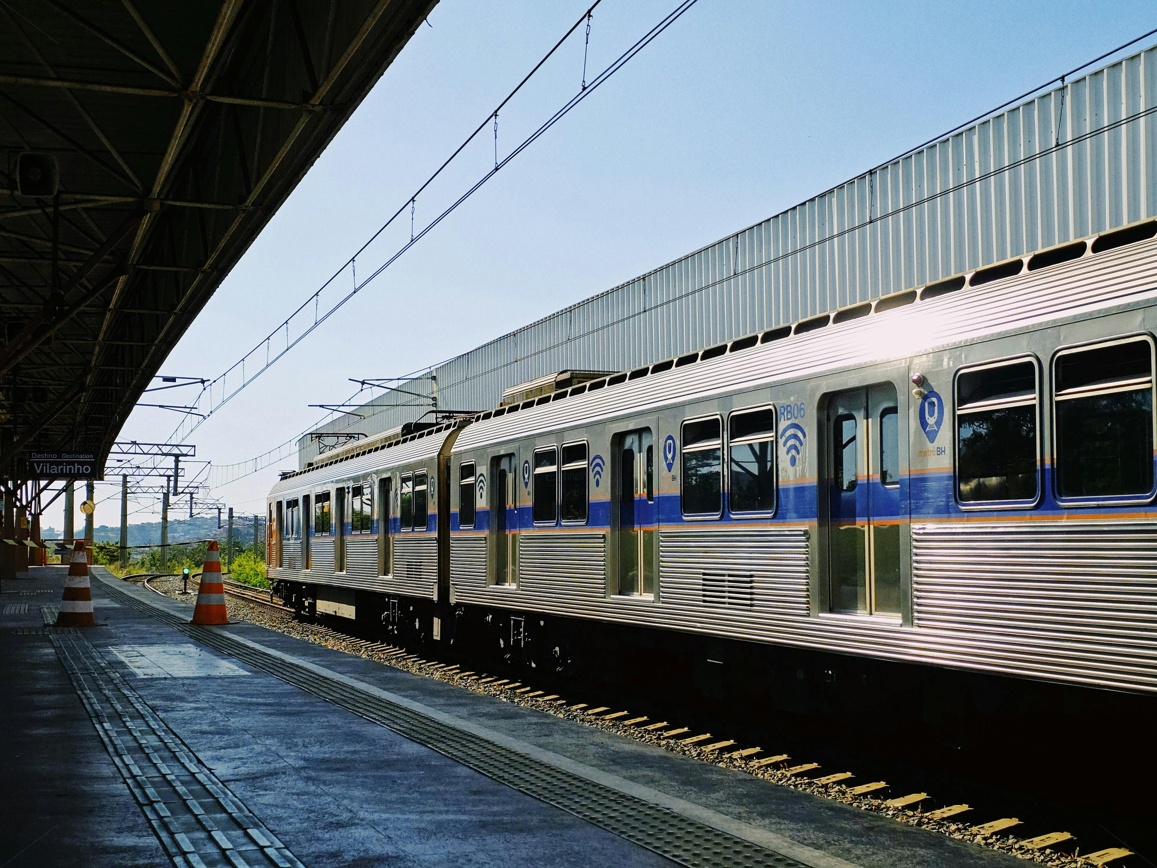 Steel Exterior Train Waiting on Train Station · Free Stock Photo