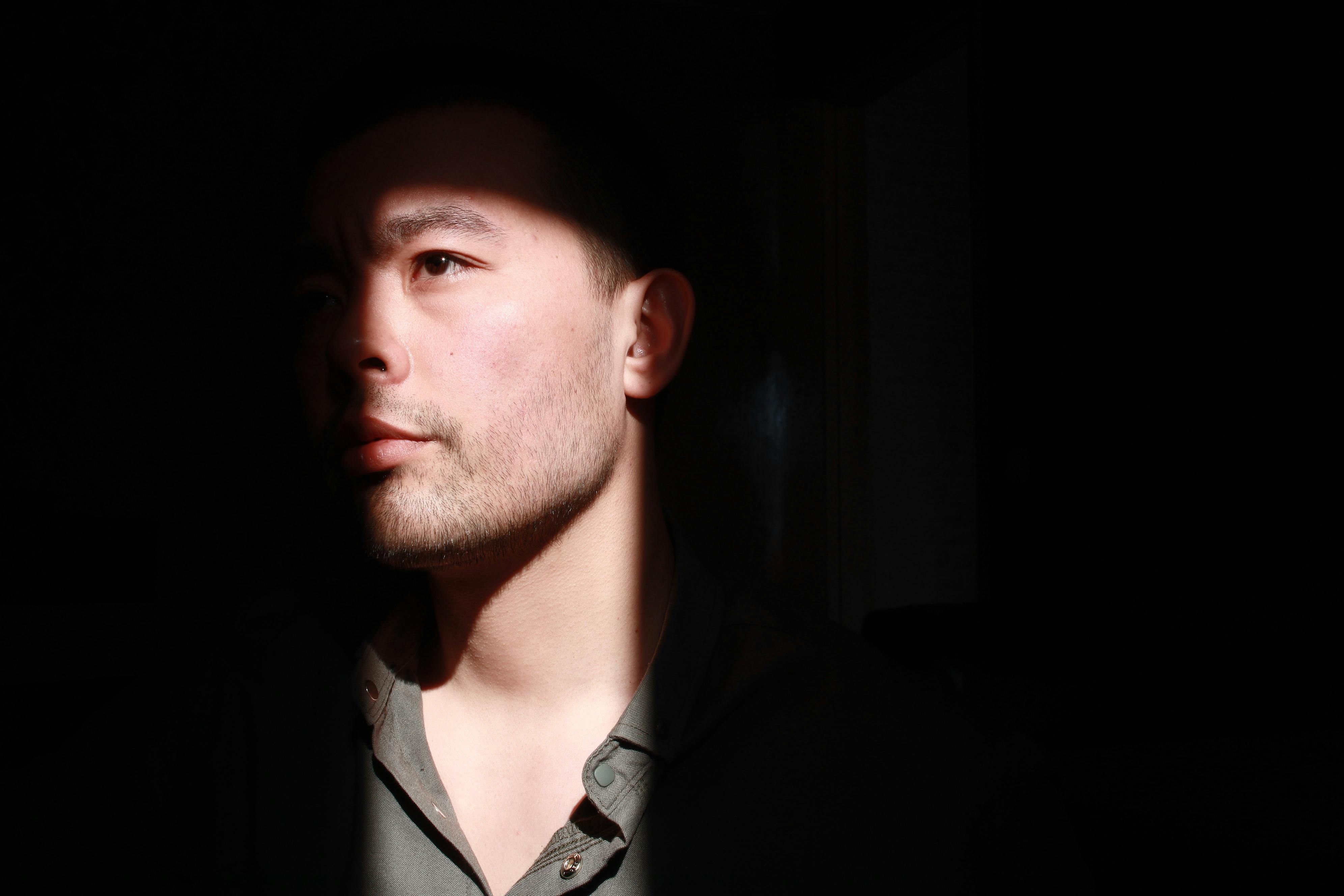 Sunlight on Half of Man Face · Free Stock Photo