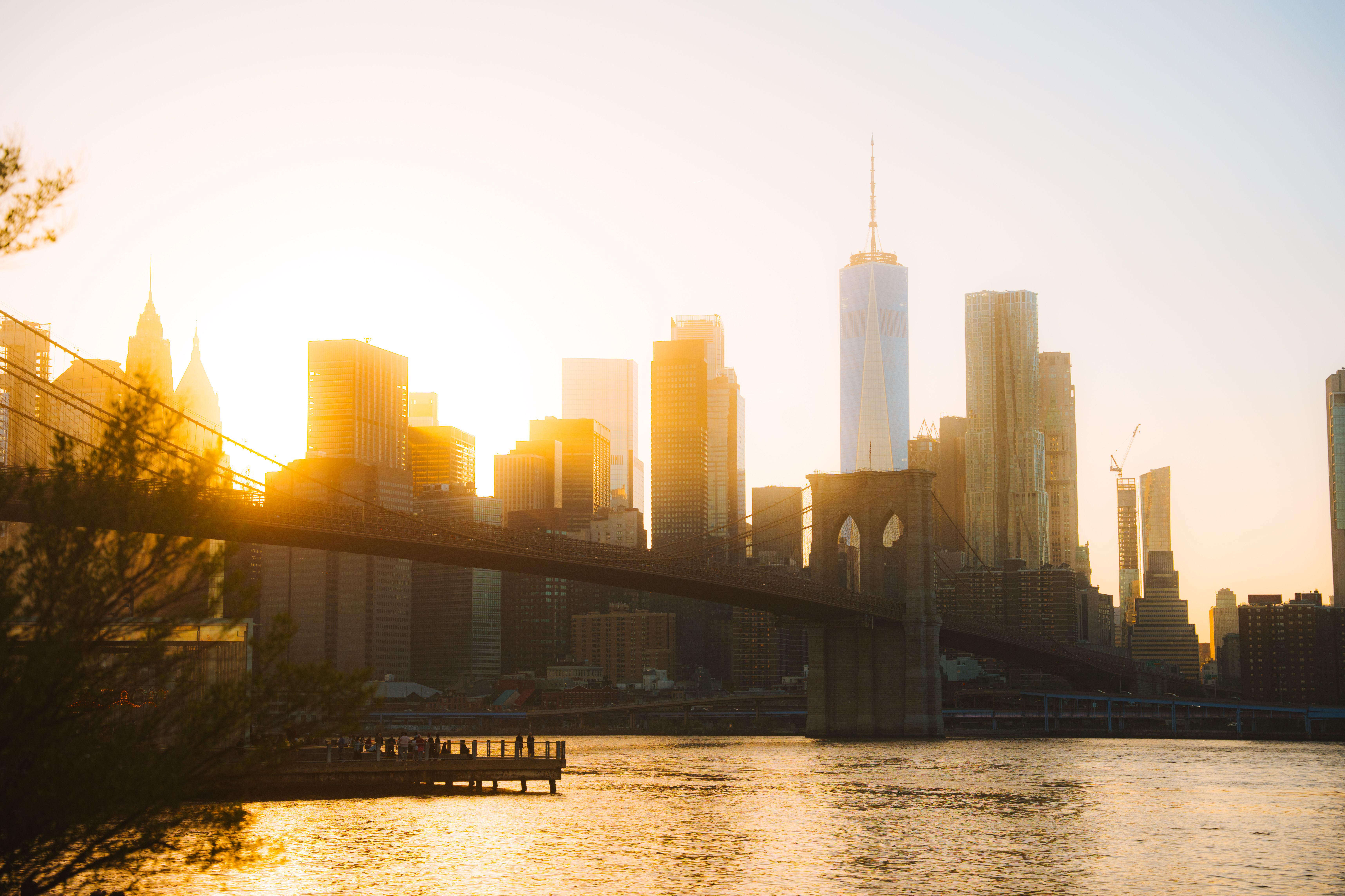 New York City Skyline at Sunset, New York, USA · Free Stock Photo