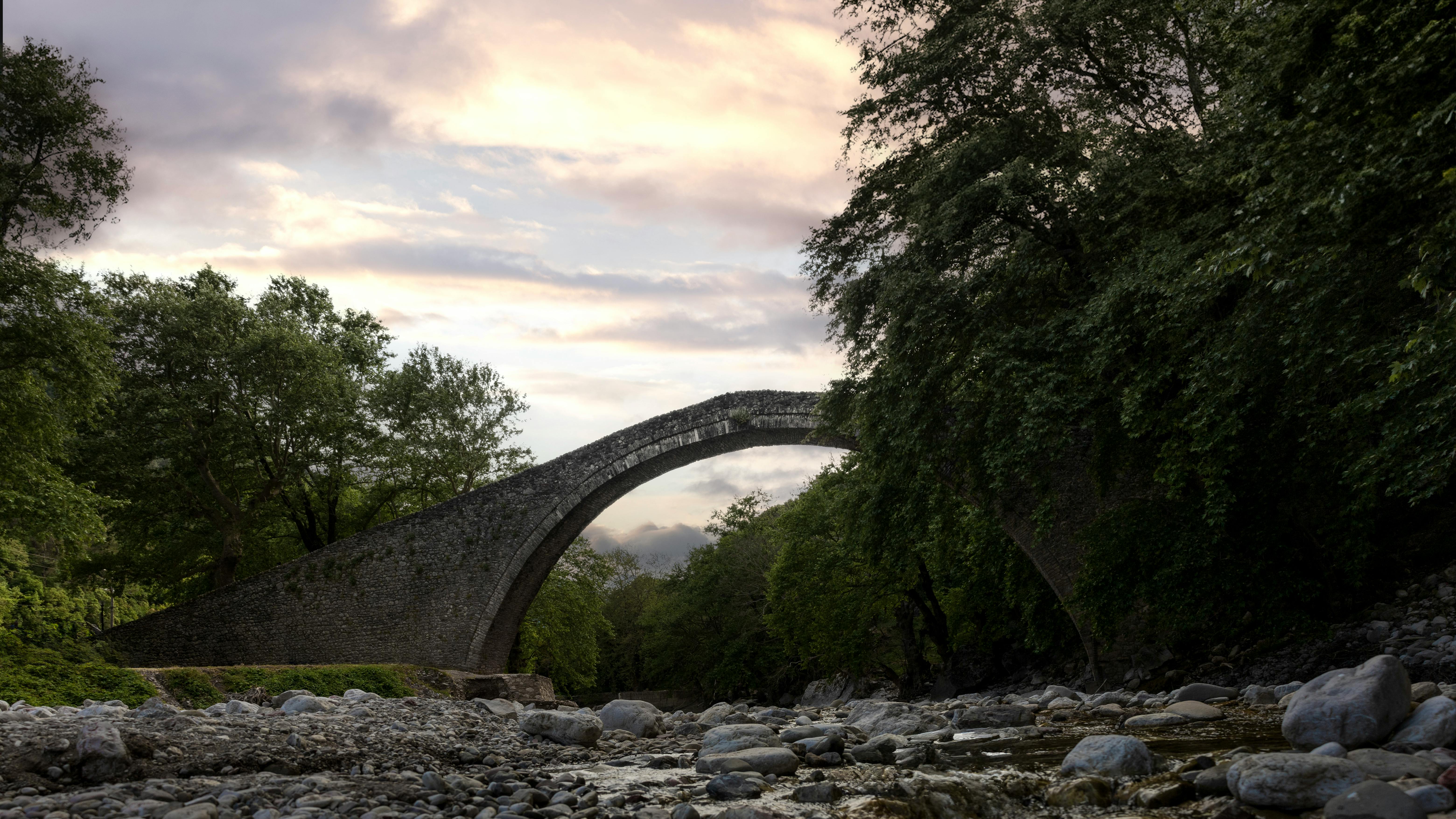 Plaka Arched Bridge in Greece · Free Stock Photo