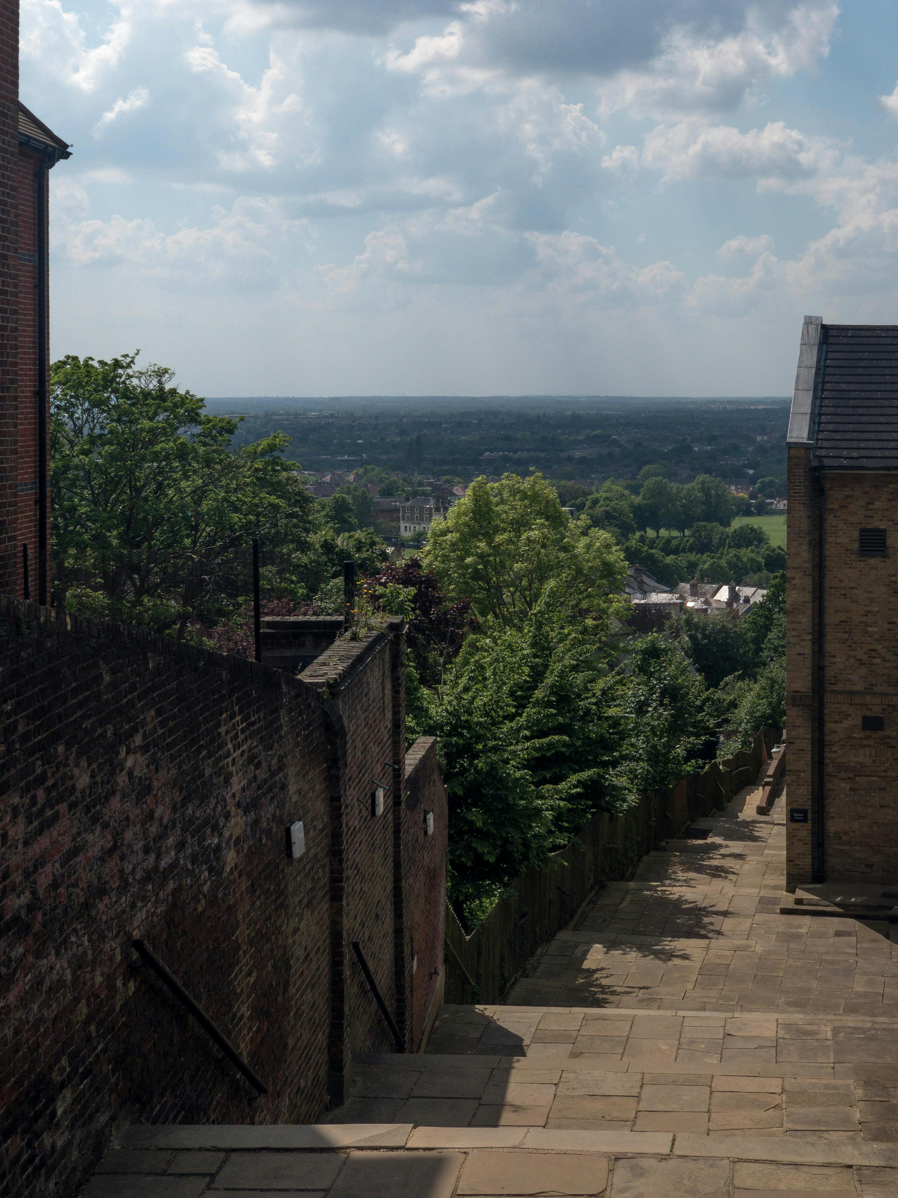 A view of a city from a hill · Free Stock Photo