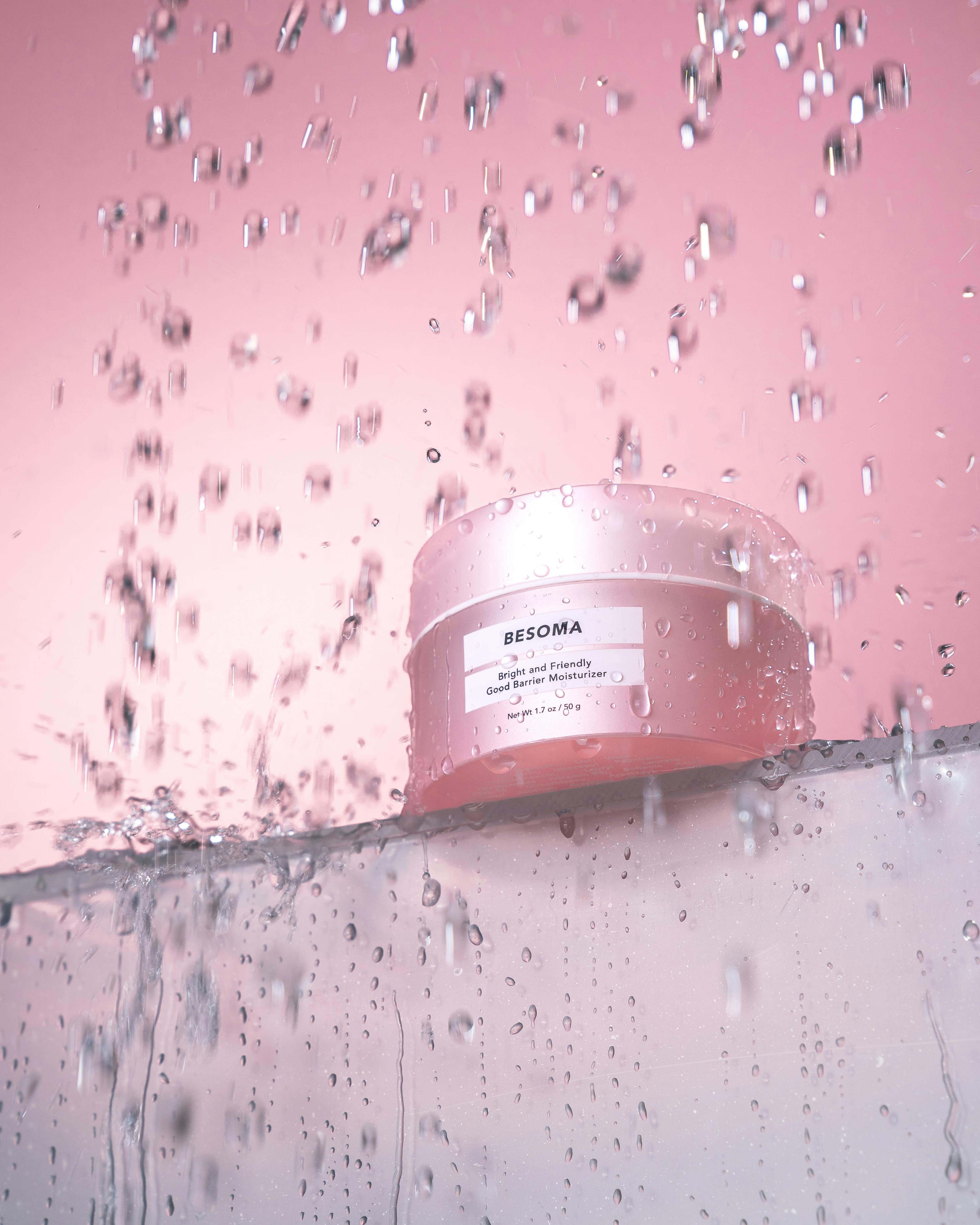 Drops Raining on Jar of Cream · Free Stock Photo