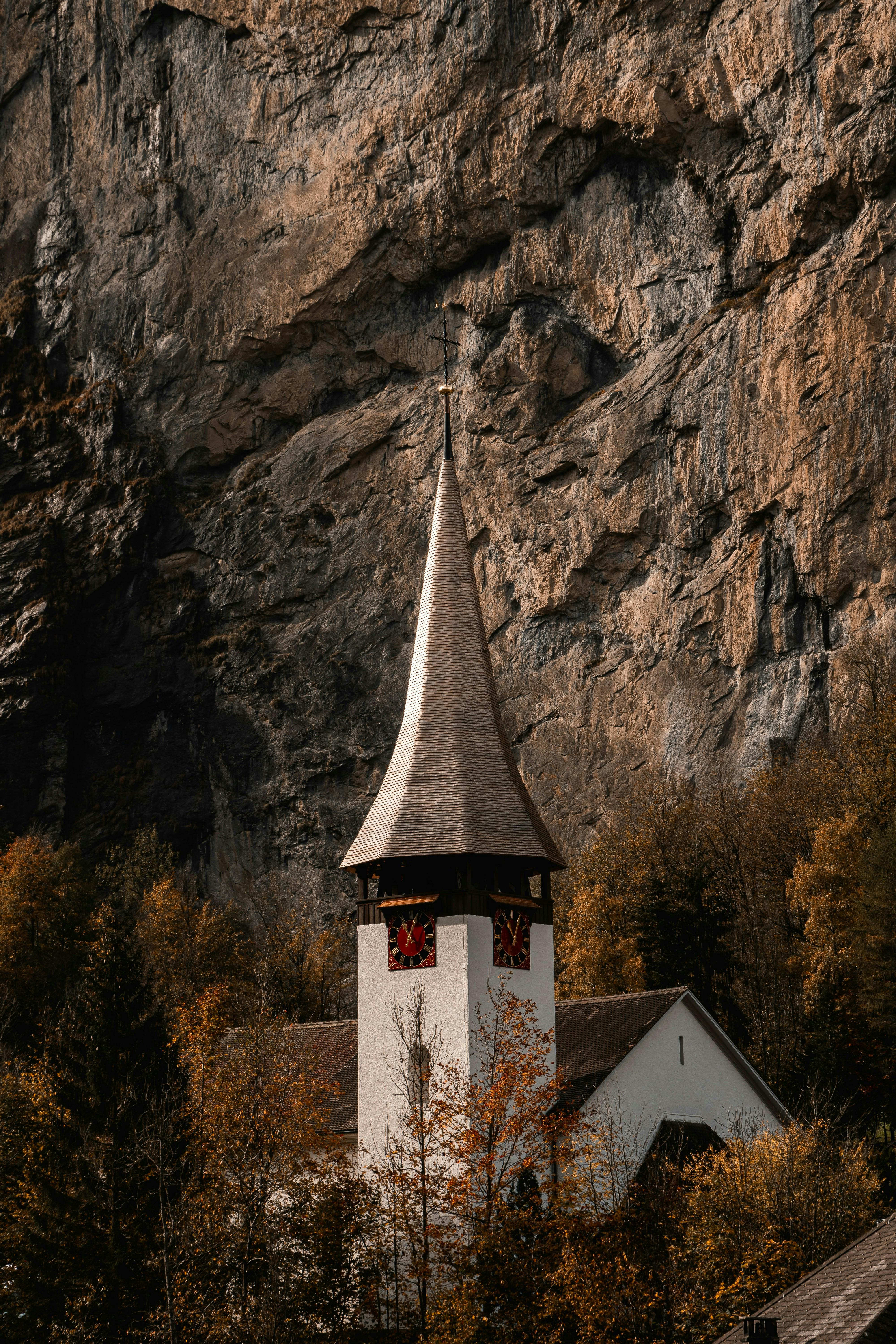 Tower of Alpine Church · Free Stock Photo