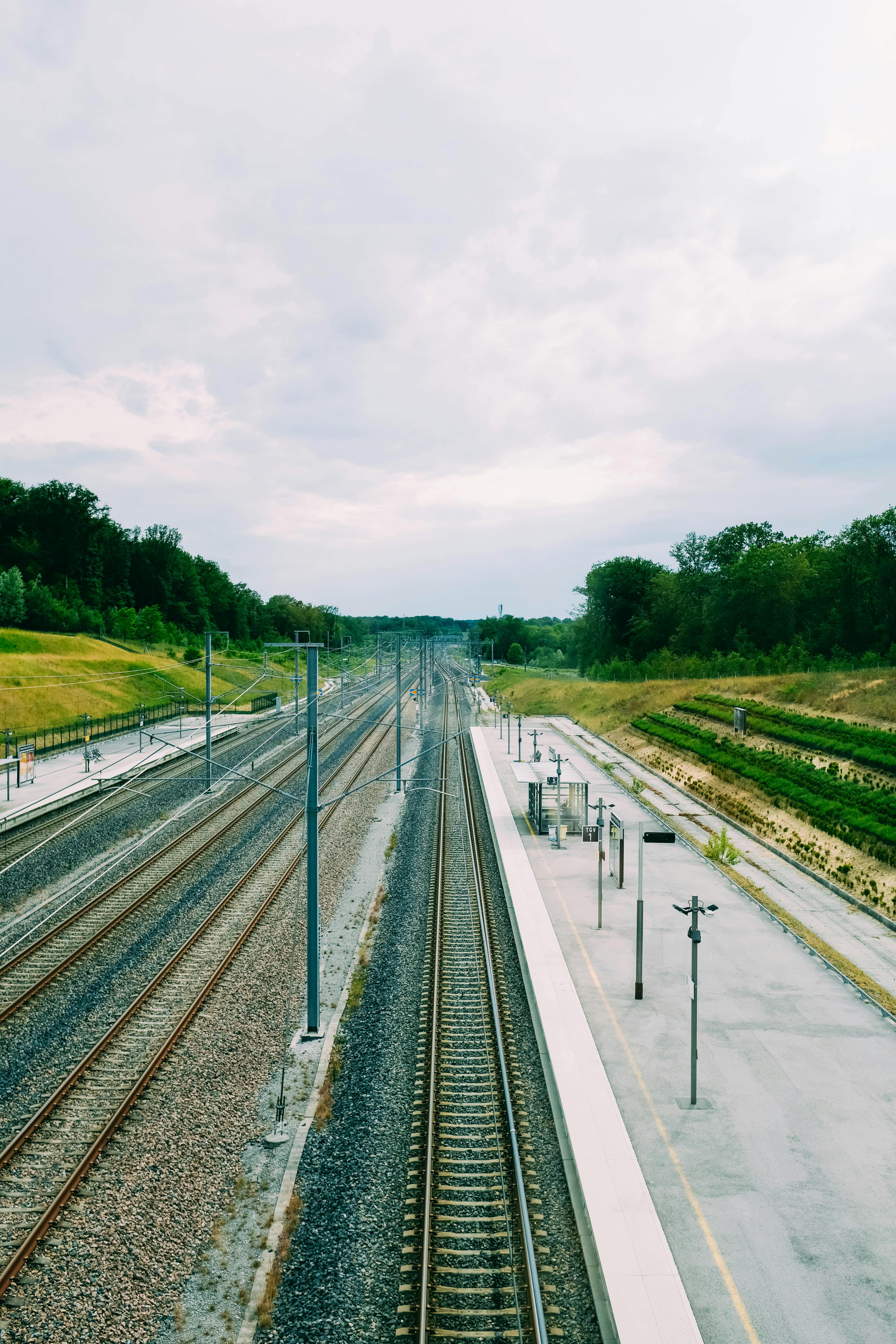Aerial View of Train Station · Free Stock Photo