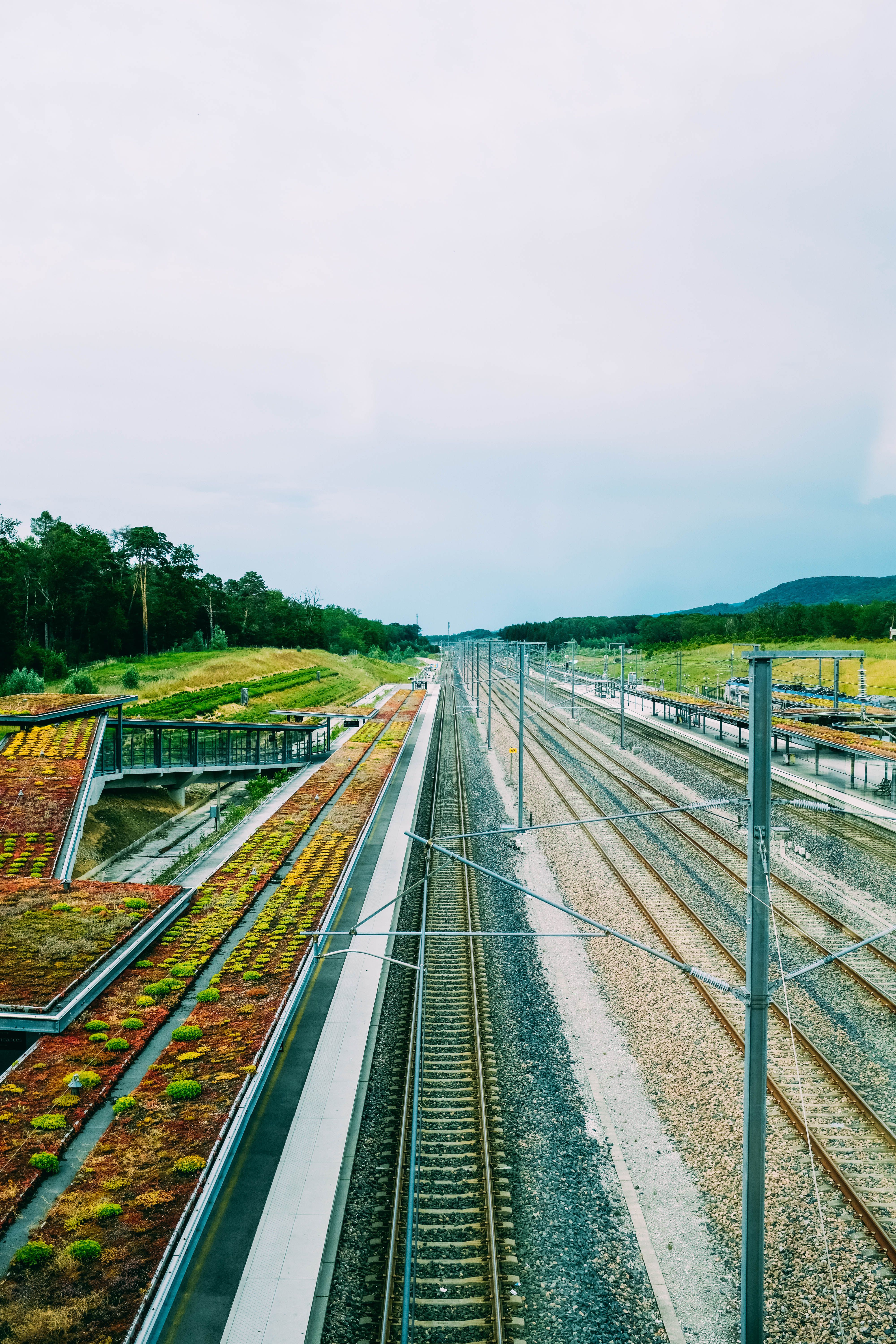 Aerial Photo of Train Station · Free Stock Photo