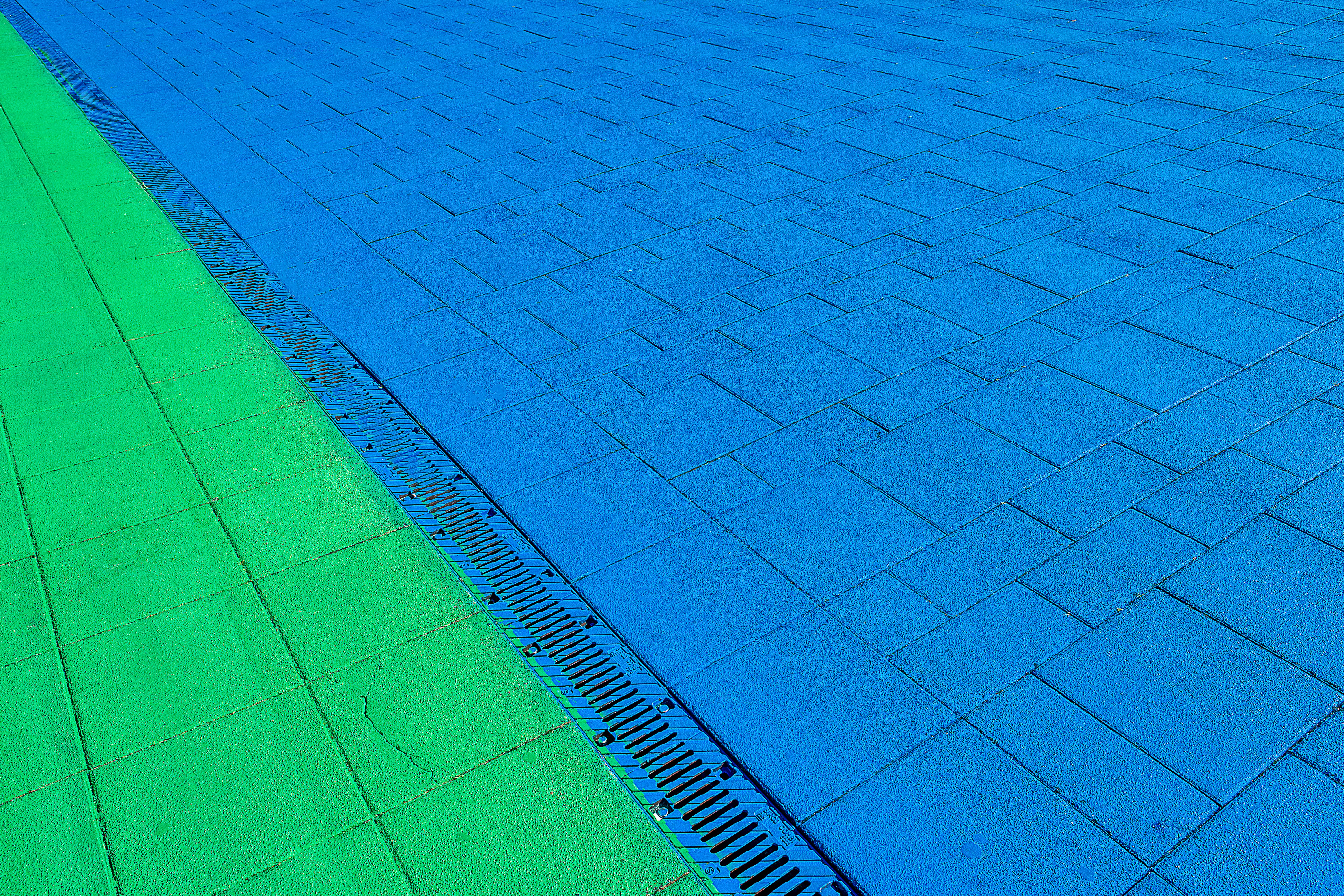 Pavement in Green and Blue · Free Stock Photo