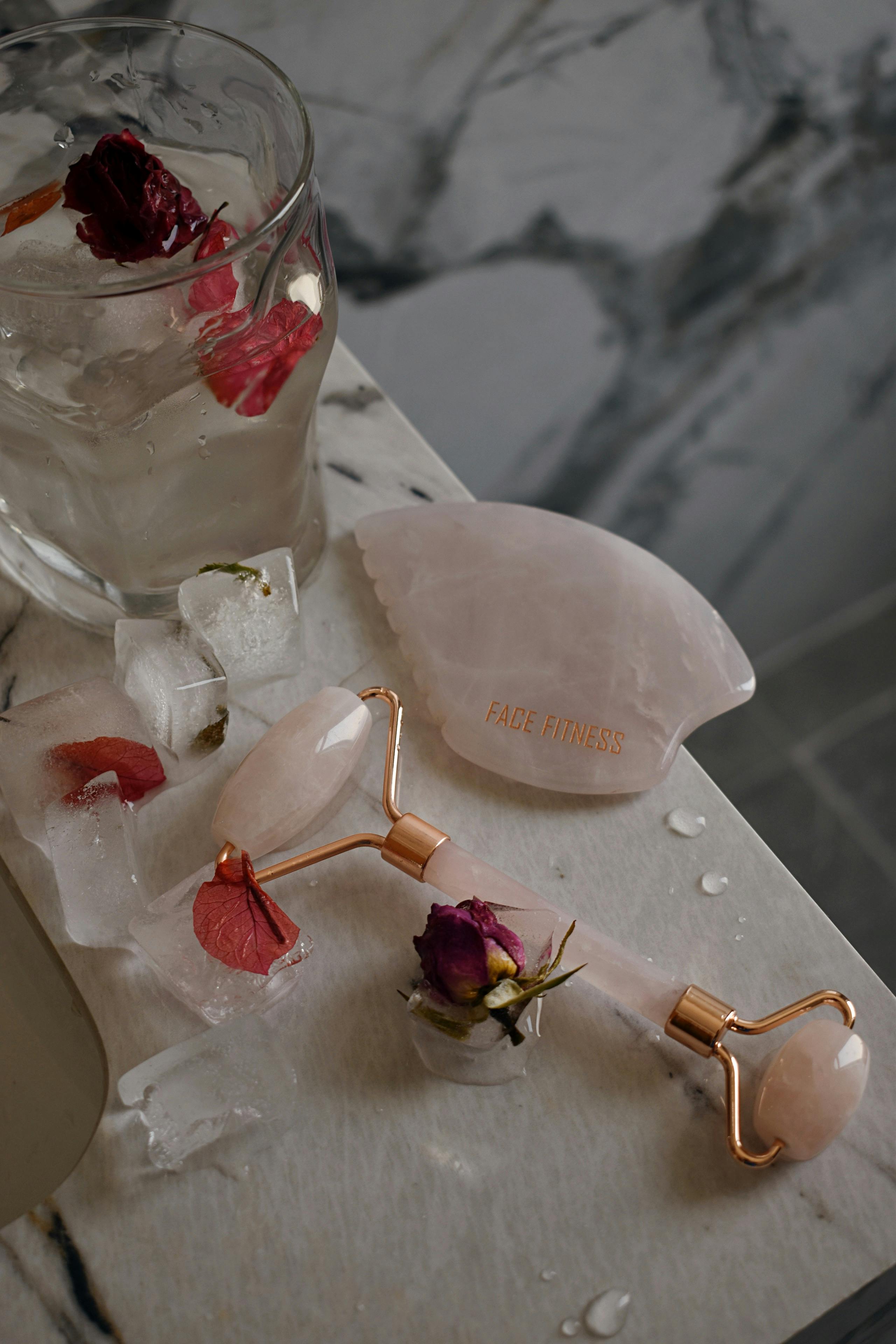 Pink Gua Sha on a Marble Table · Free Stock Photo