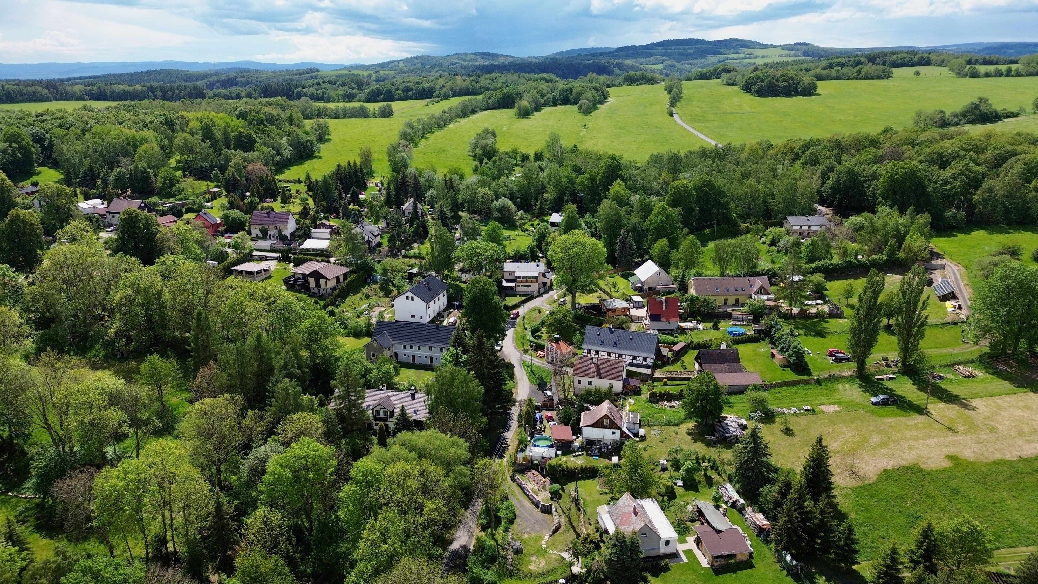 Town in Green Countryside · Free Stock Photo