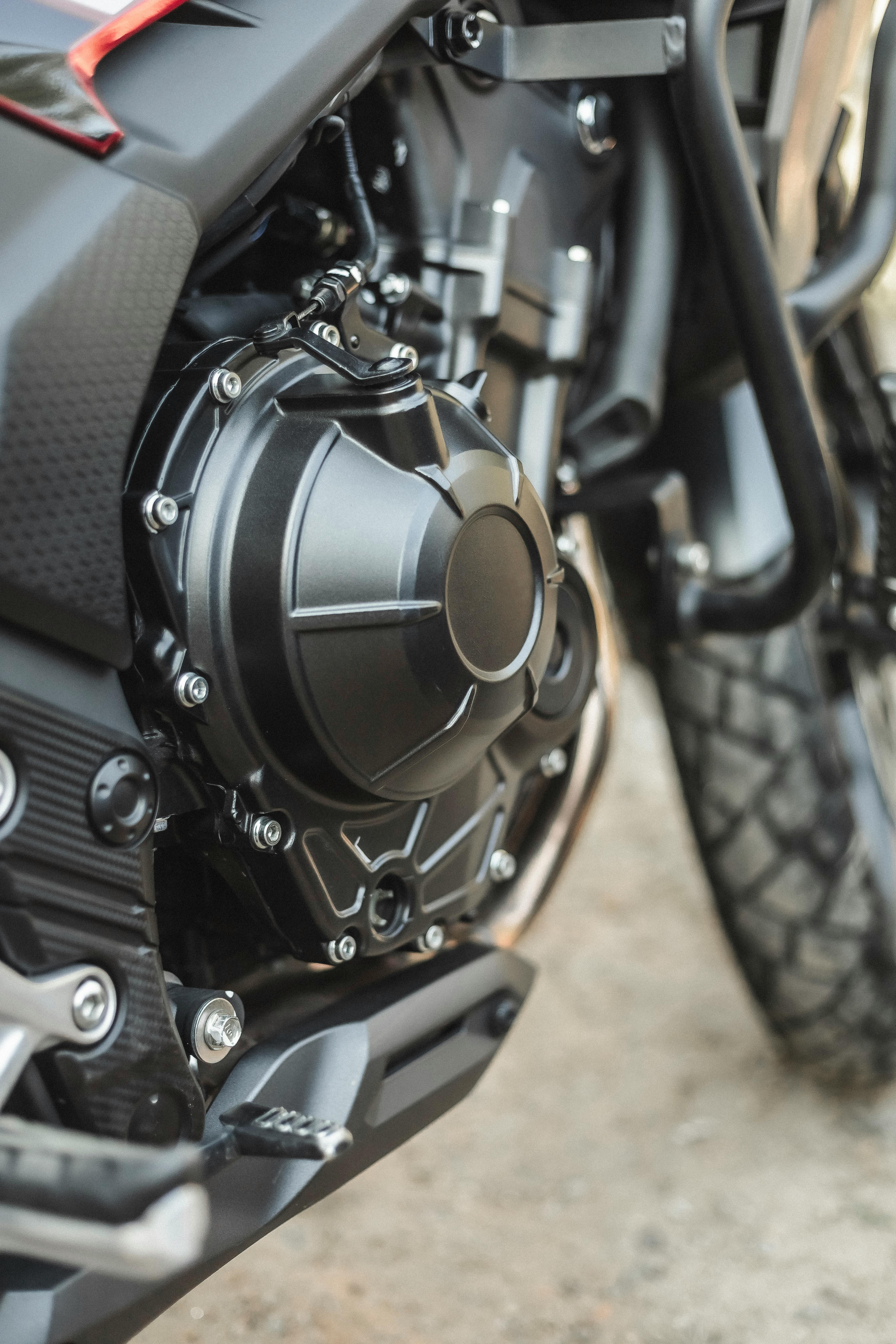 Close-up of Bajaj Motorcycle Engine Design · Free Stock Photo