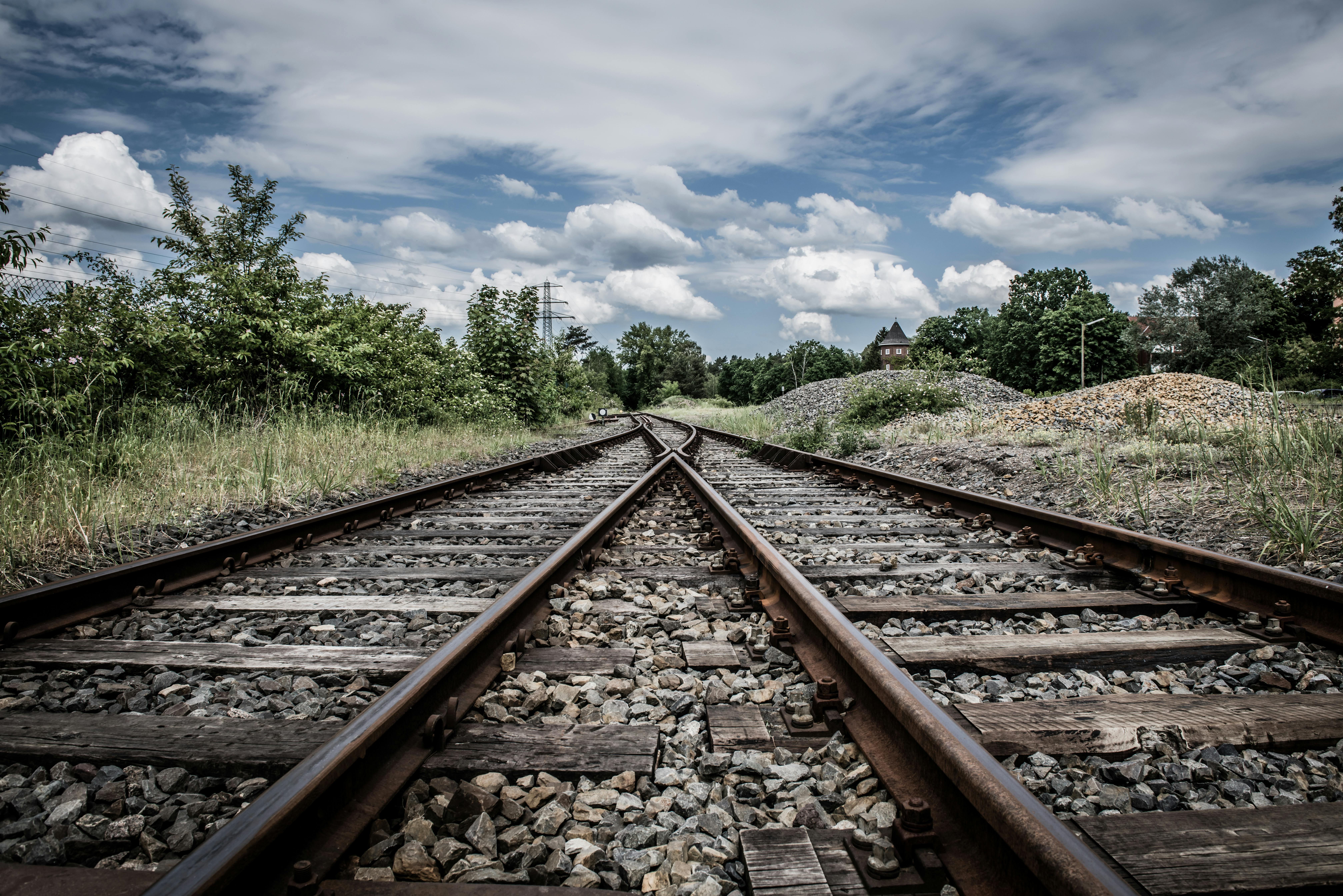 Railway Split in Countryside · Free Stock Photo