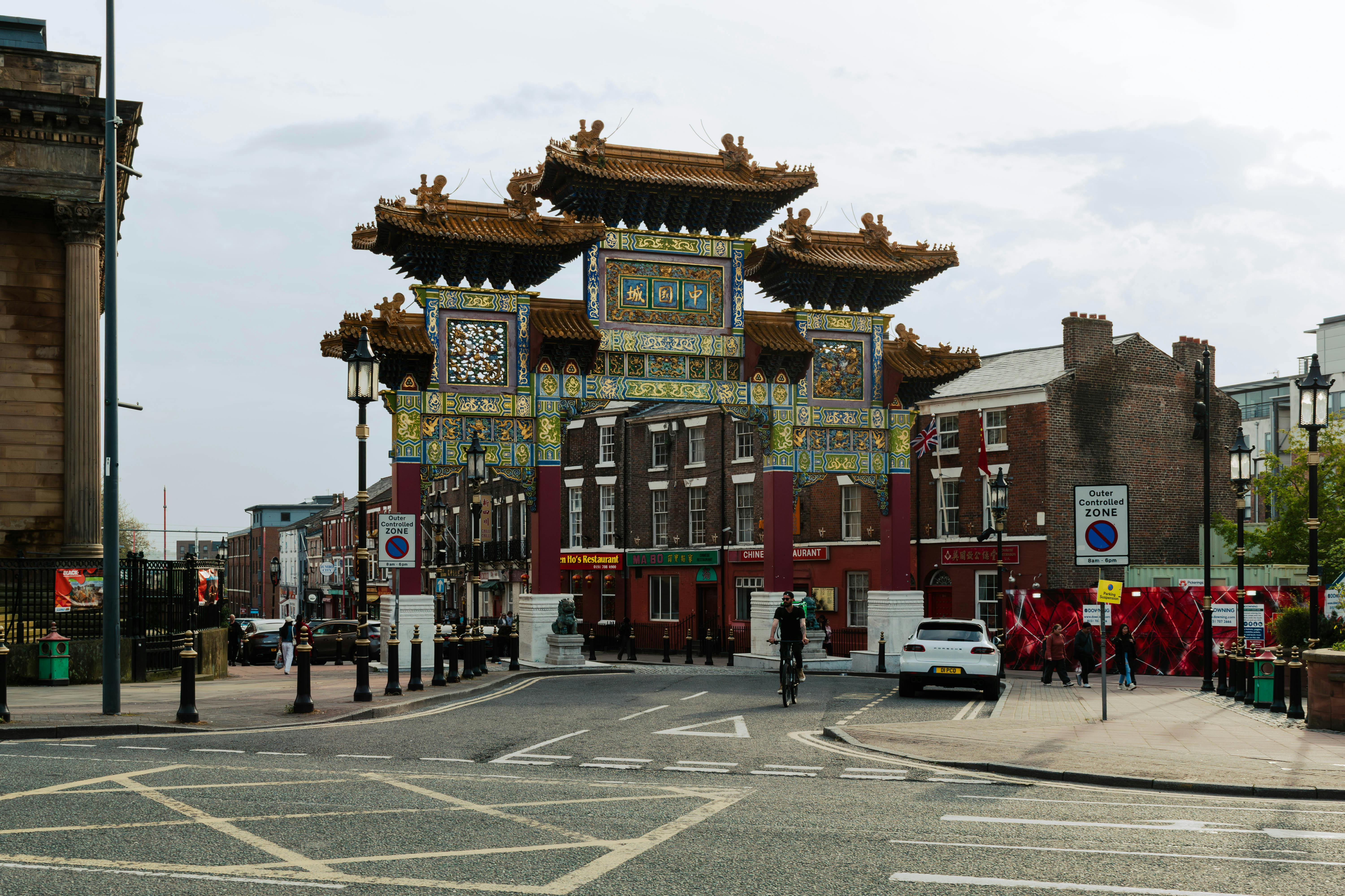 Traditional Pagoda Chinatown Arch Gate in Liverpool in England · Free ...