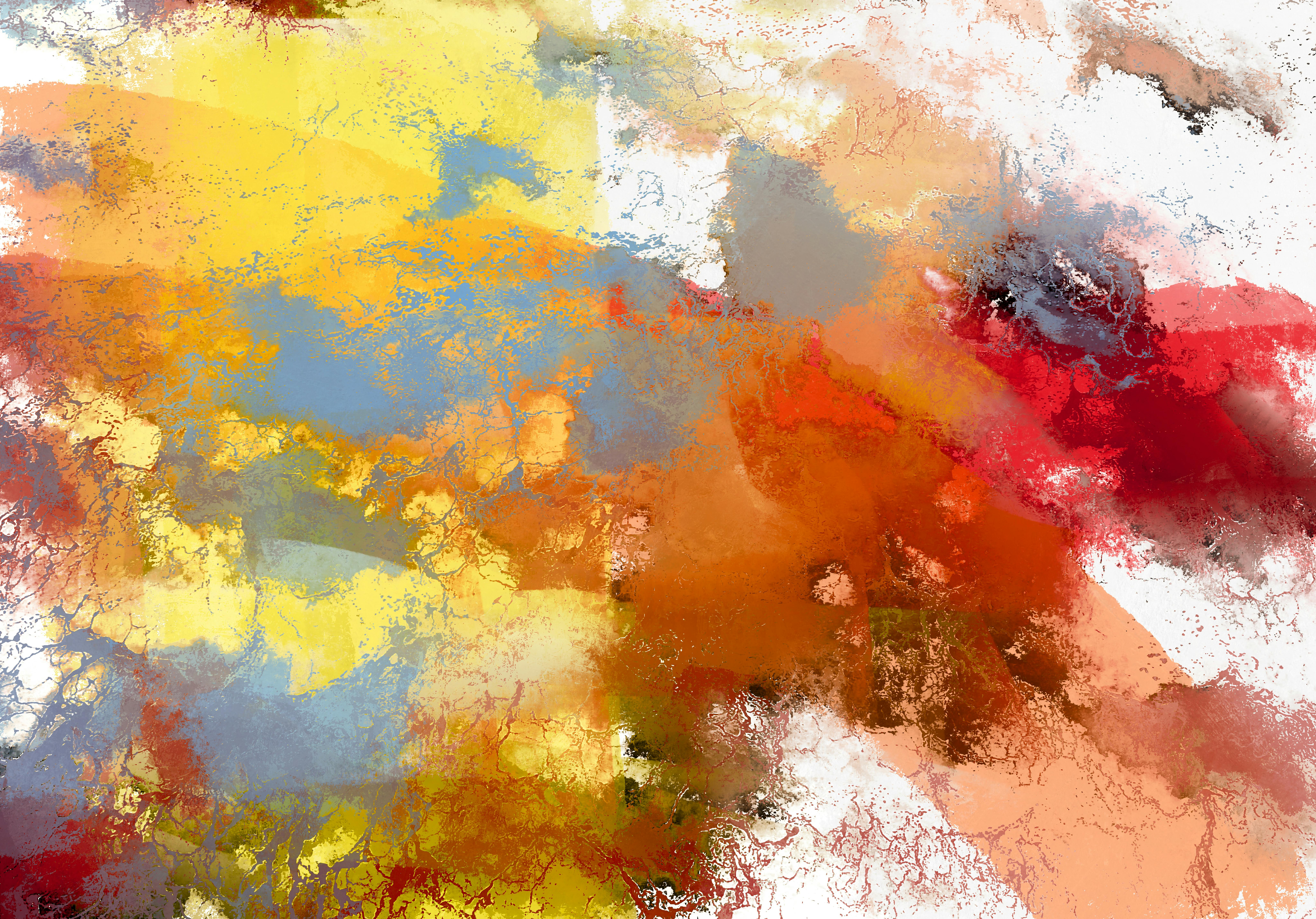 Warm Color Abstract Painting · Free Stock Photo