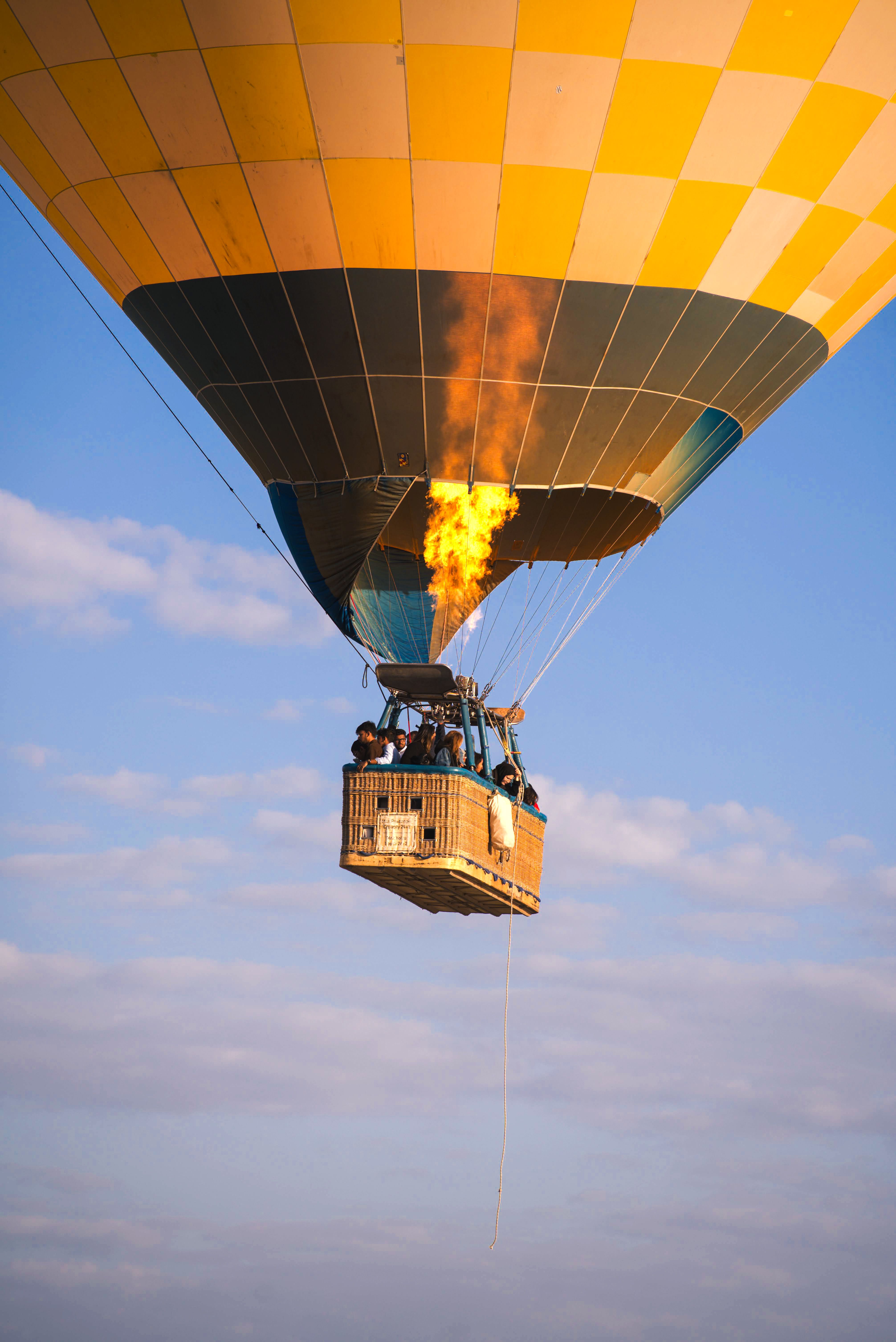 Man Inside Hot Air Balloon · Free Stock Photo