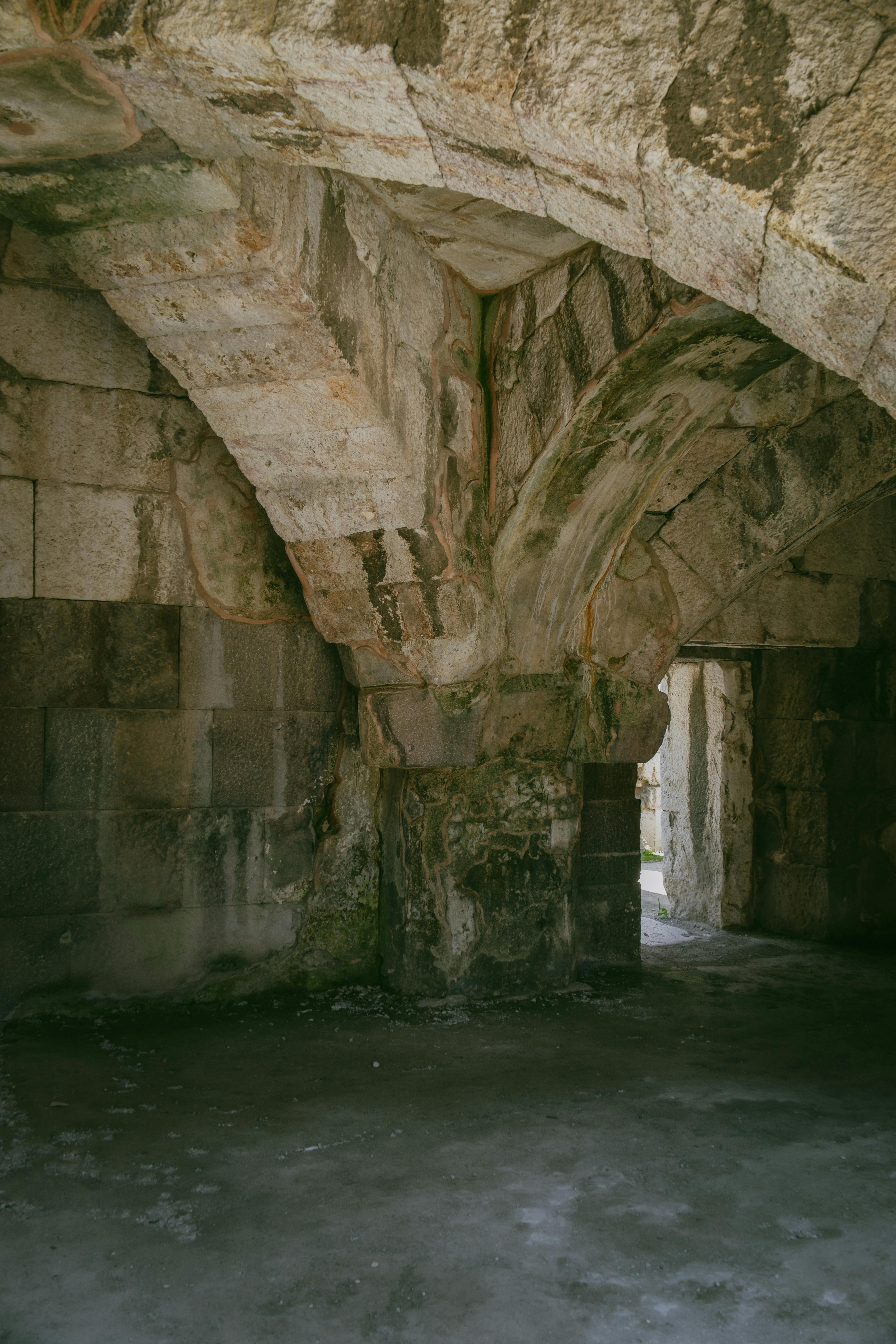Arch of an Ancient Building Made of Stone with a Small Doorway · Free ...