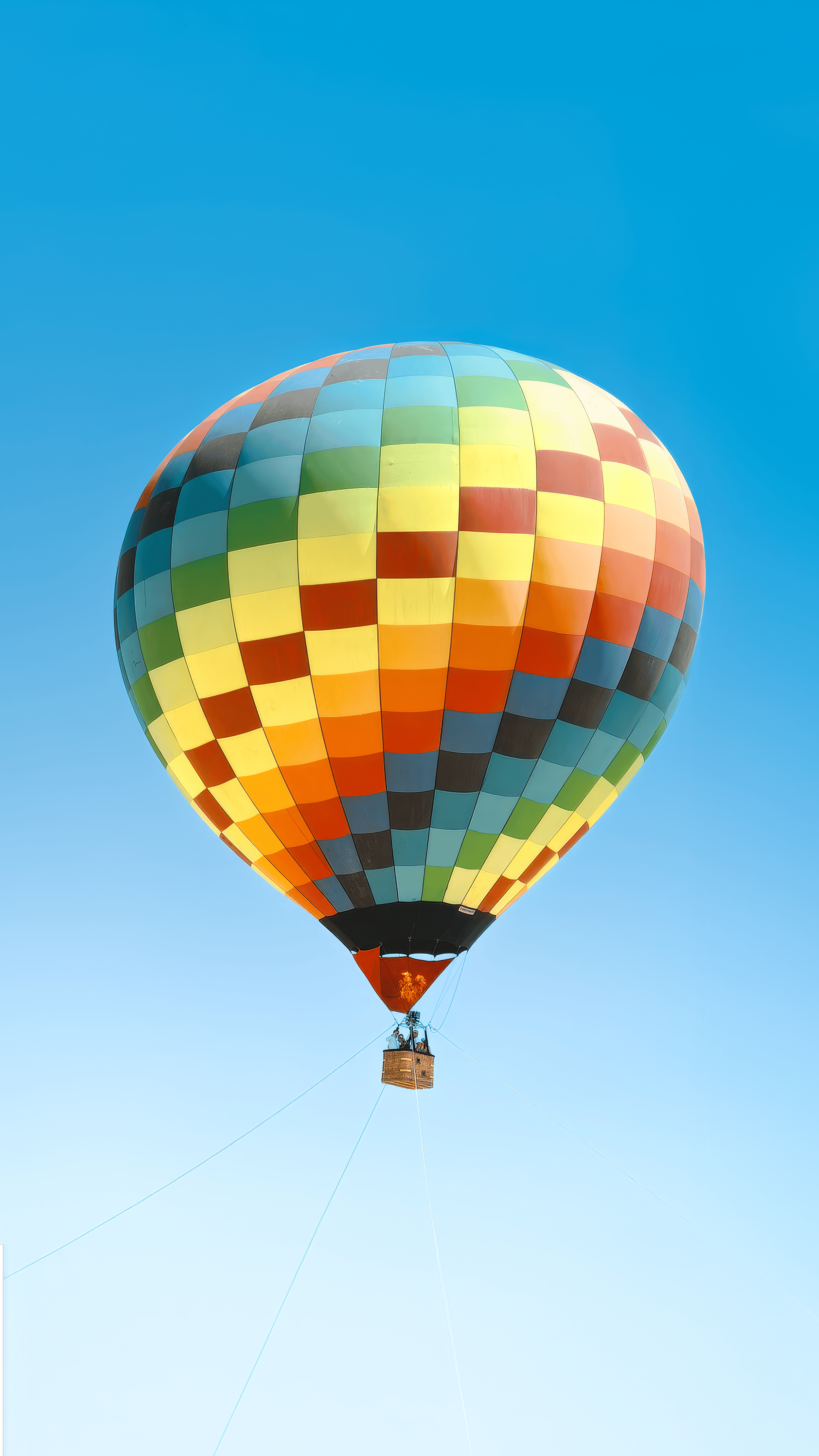 Balloons against the blue sky · Free Stock Photo