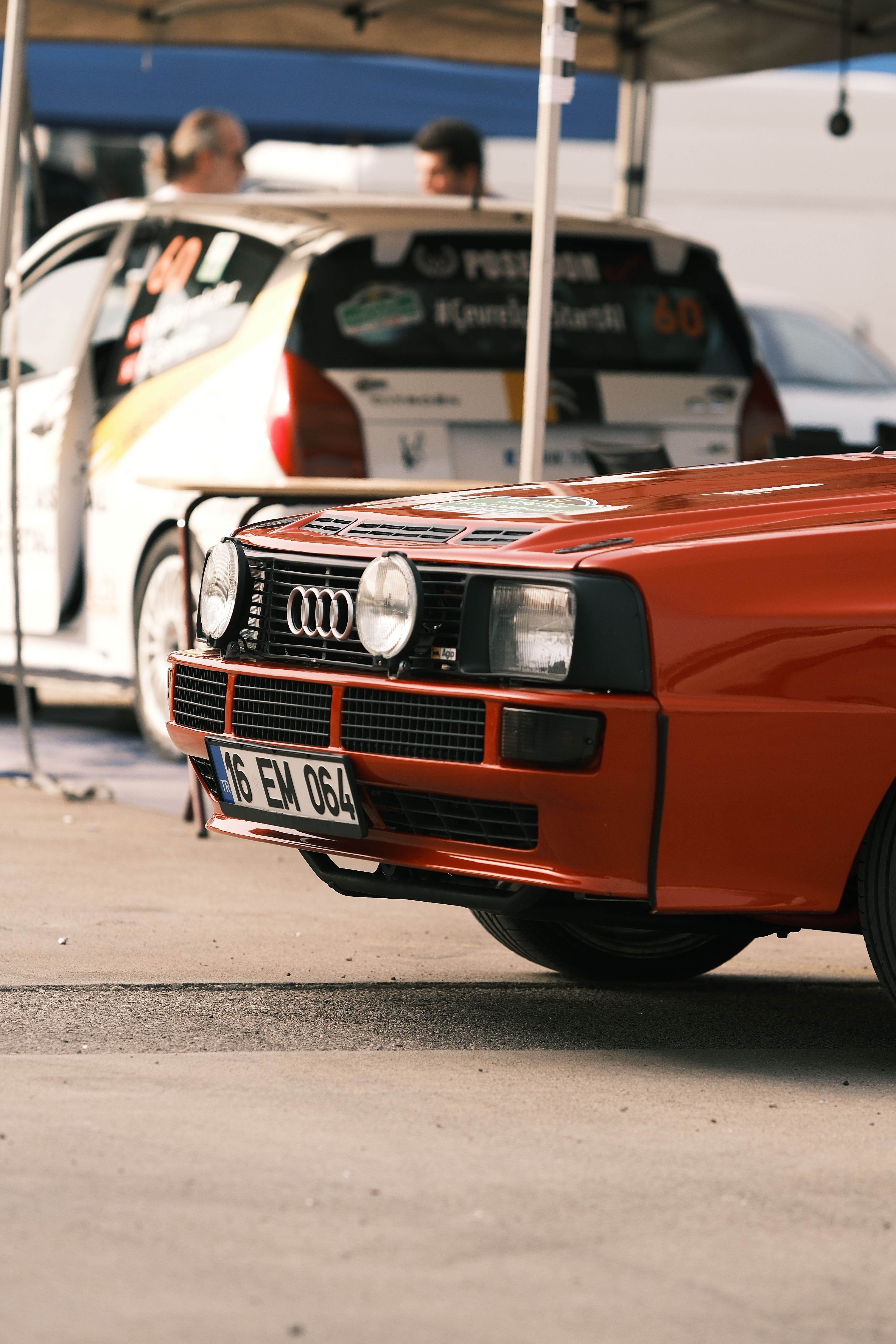 A red Audi quatro old age · Free Stock Photo
