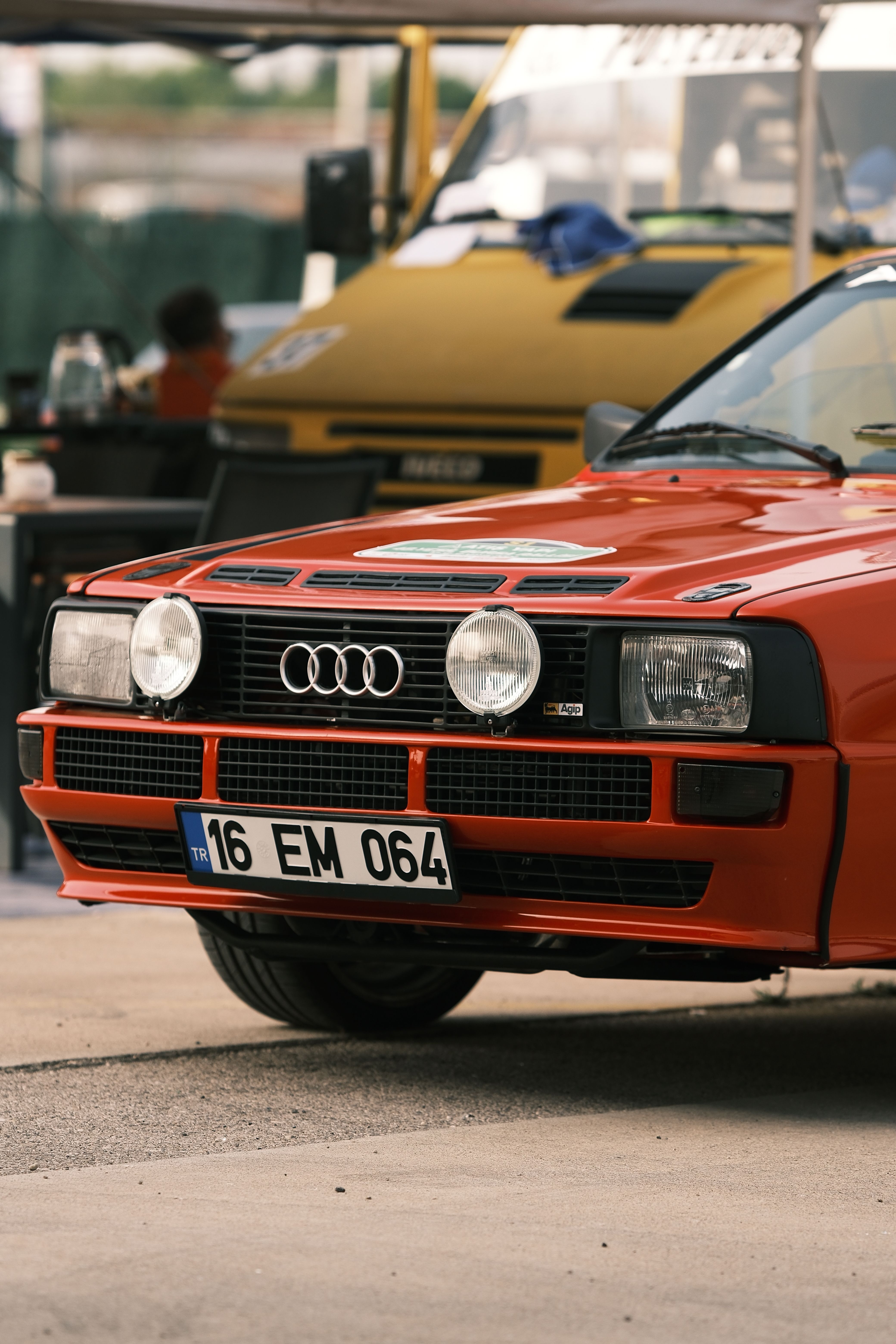 A red Audi quatro old age · Free Stock Photo