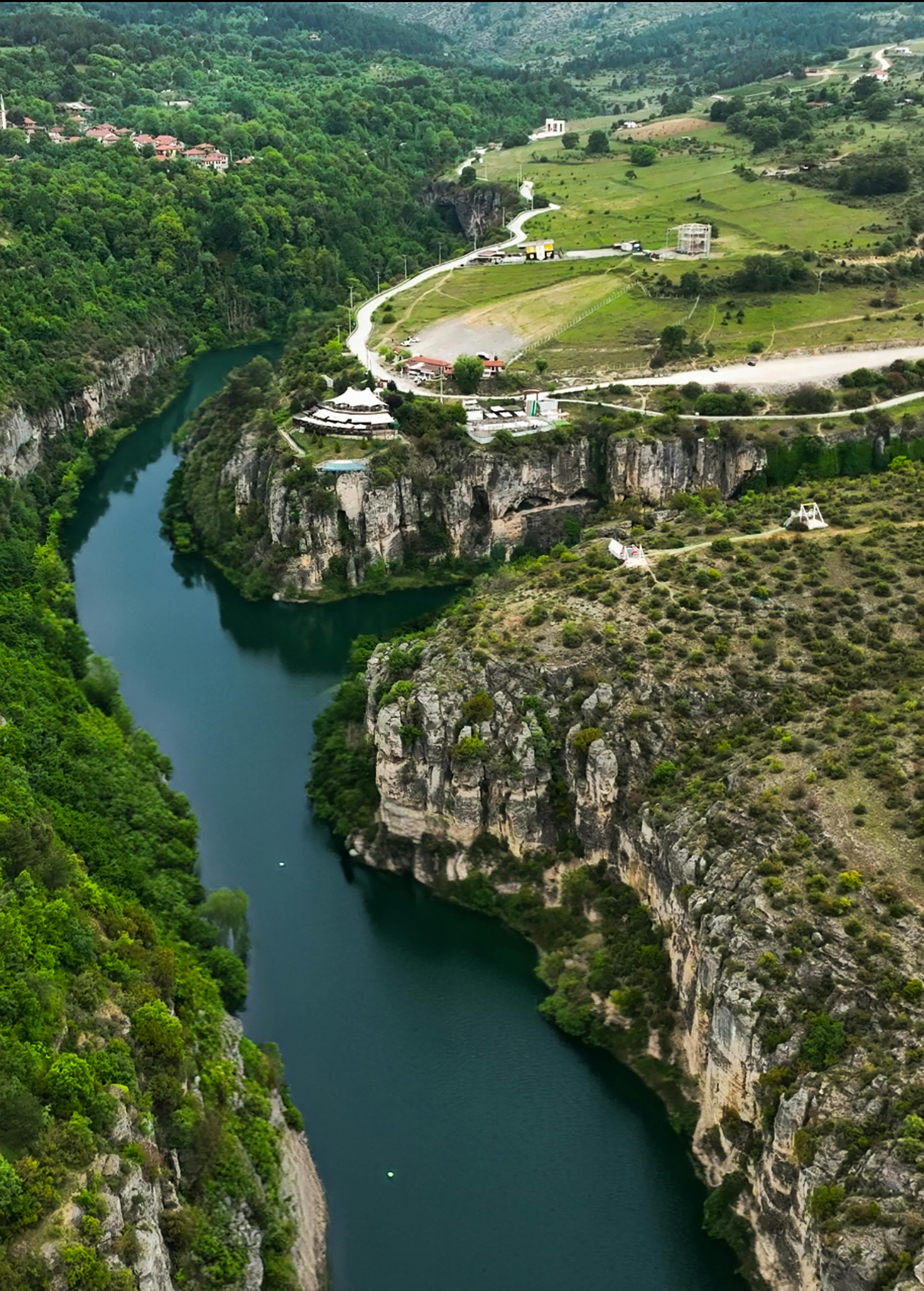 Aerial View of the Duraton River Gorges Natural Park · Free Stock Photo