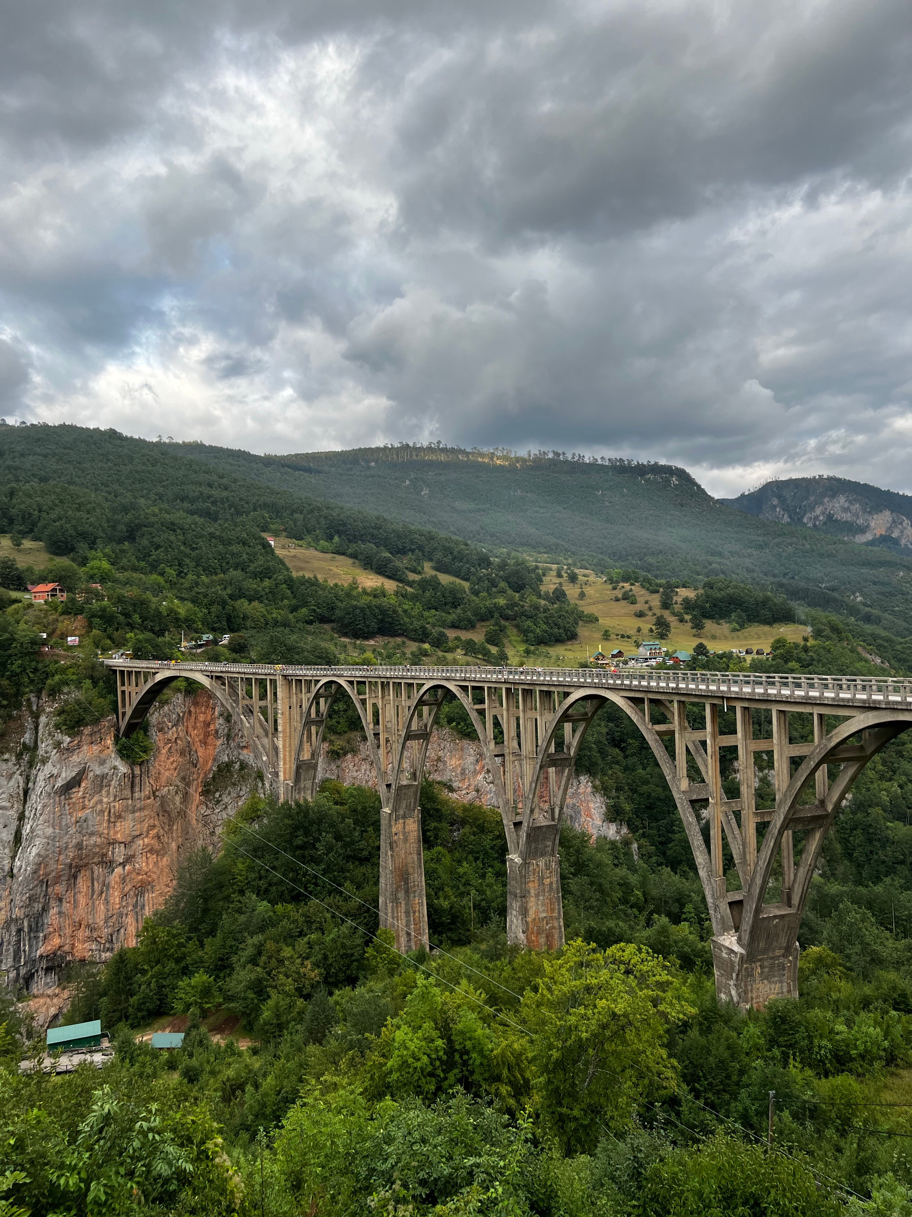 Stunning Aerial View of Đurđevića Tara Bridge · Free Stock Photo