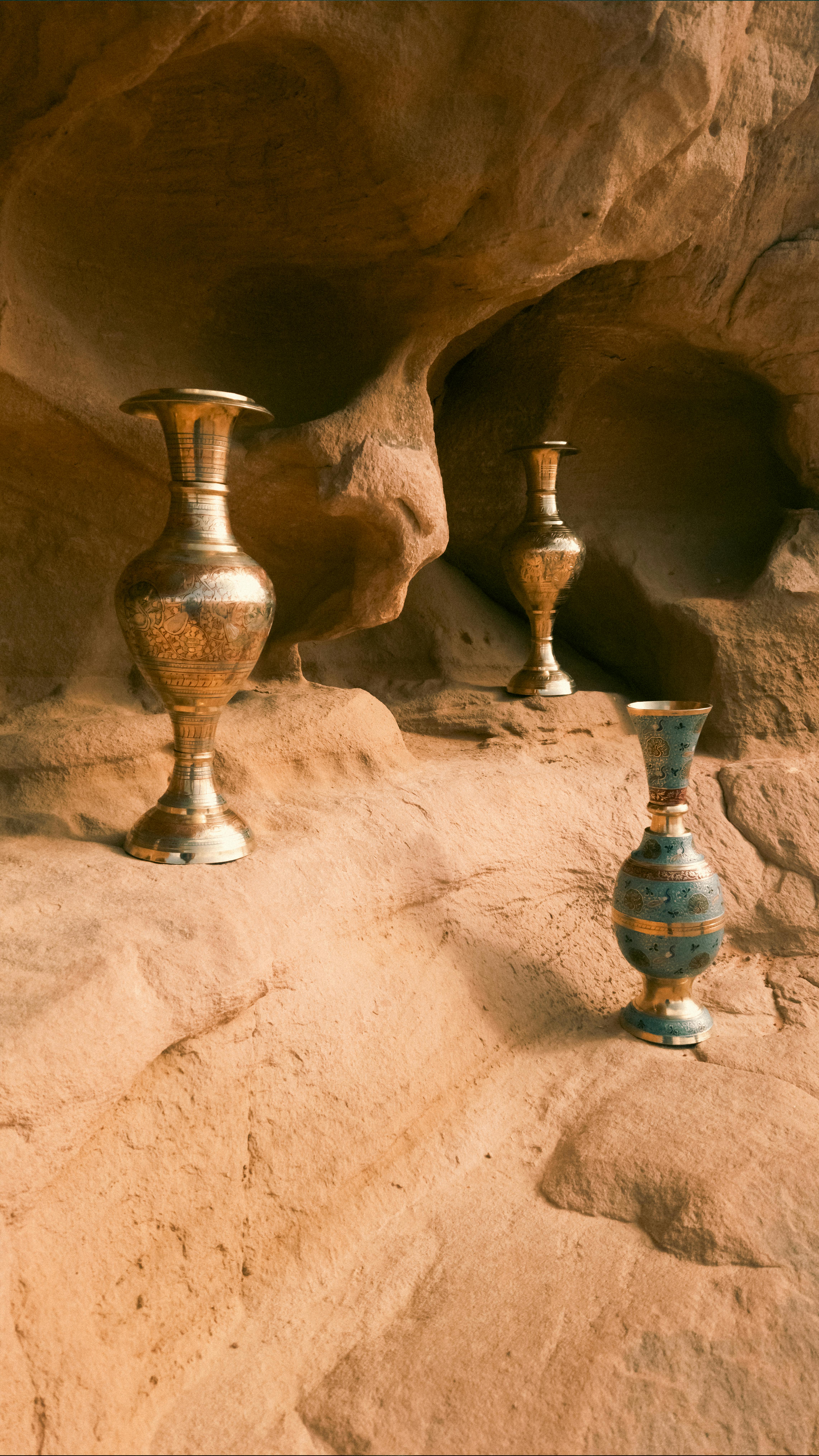 Three Vases In a Cave · Free Stock Photo