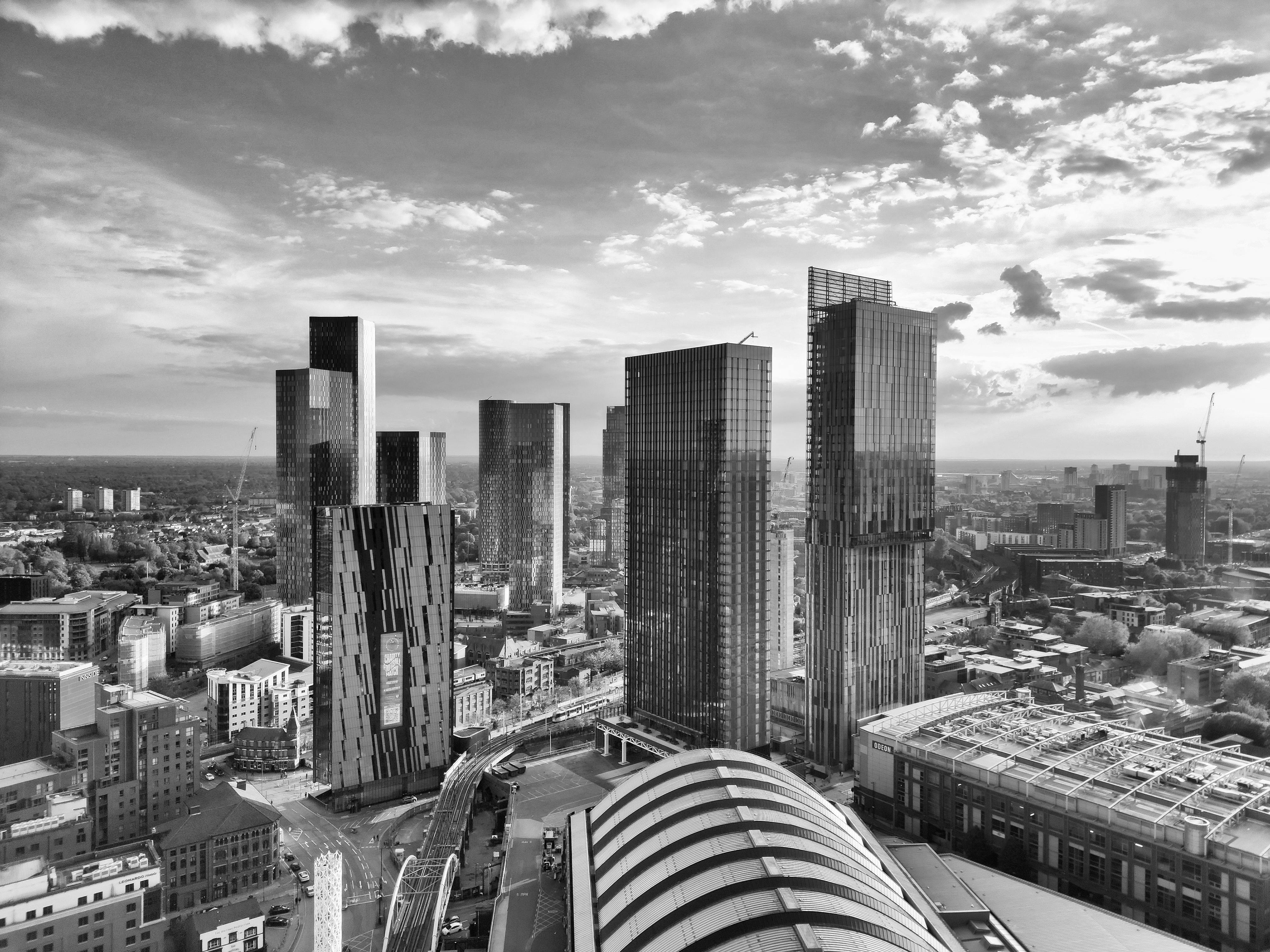 Aerial View of City Buildings · Free Stock Photo