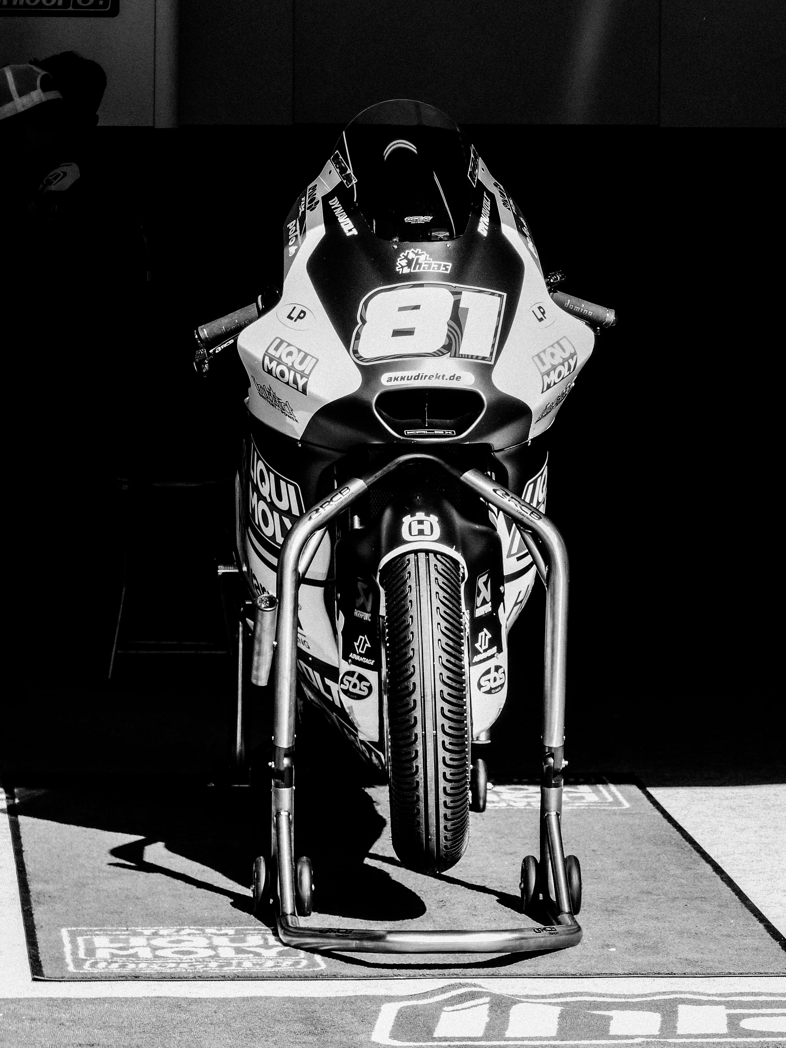 Sports Motorcycle in Black and White · Free Stock Photo