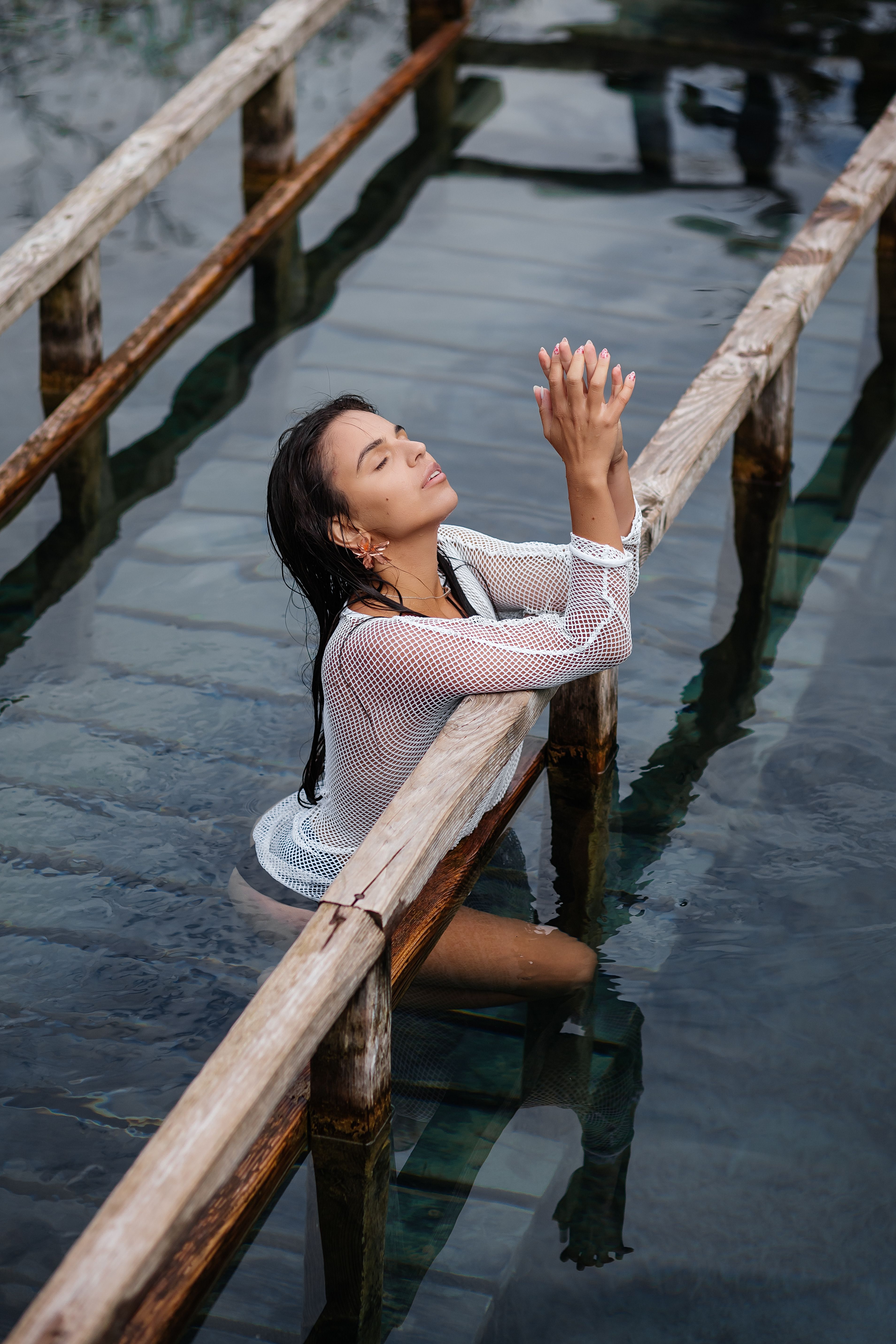 Woman Sitting in Water · Free Stock Photo