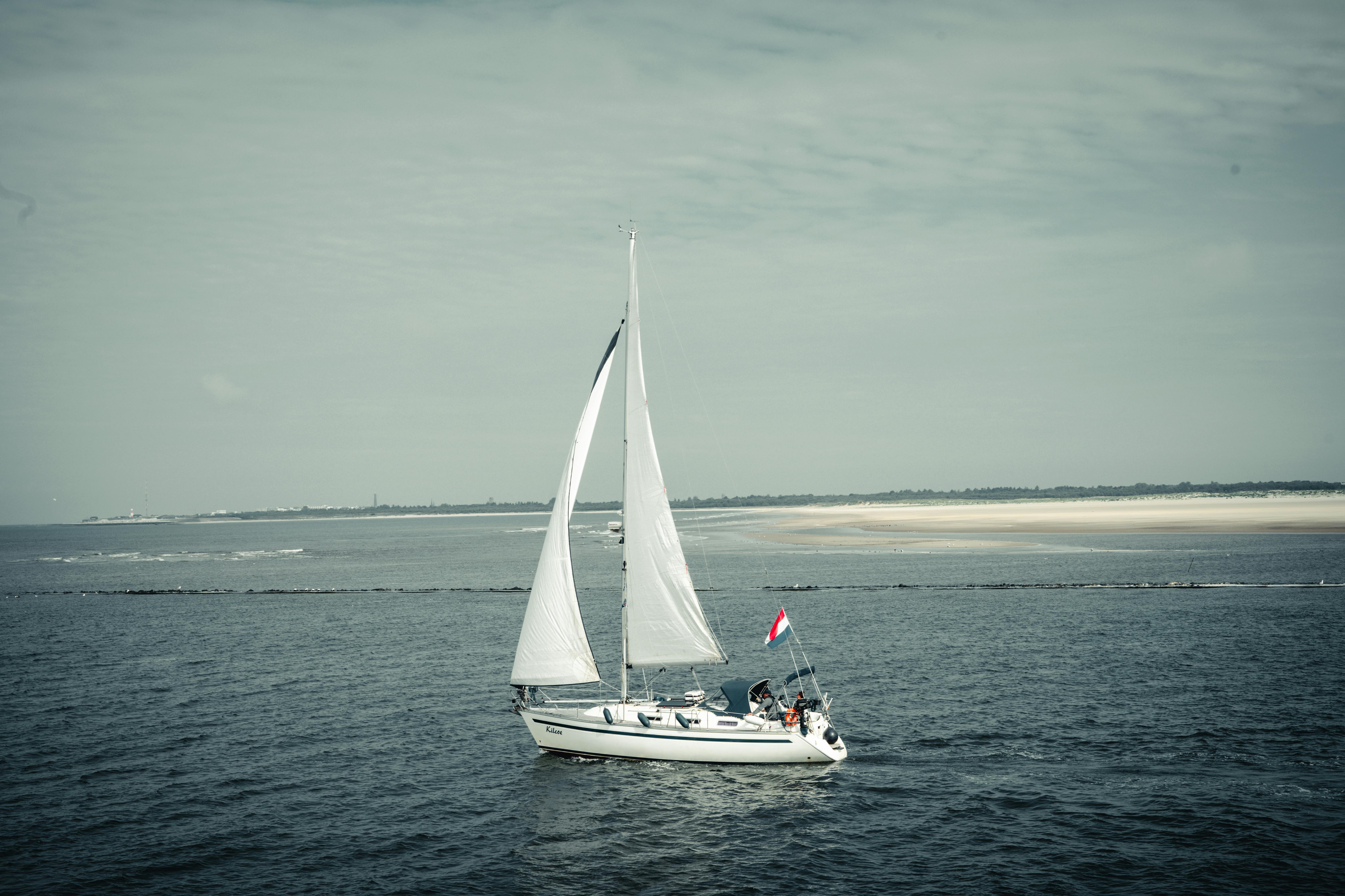 Sailing Boat in a Sea · Free Stock Photo