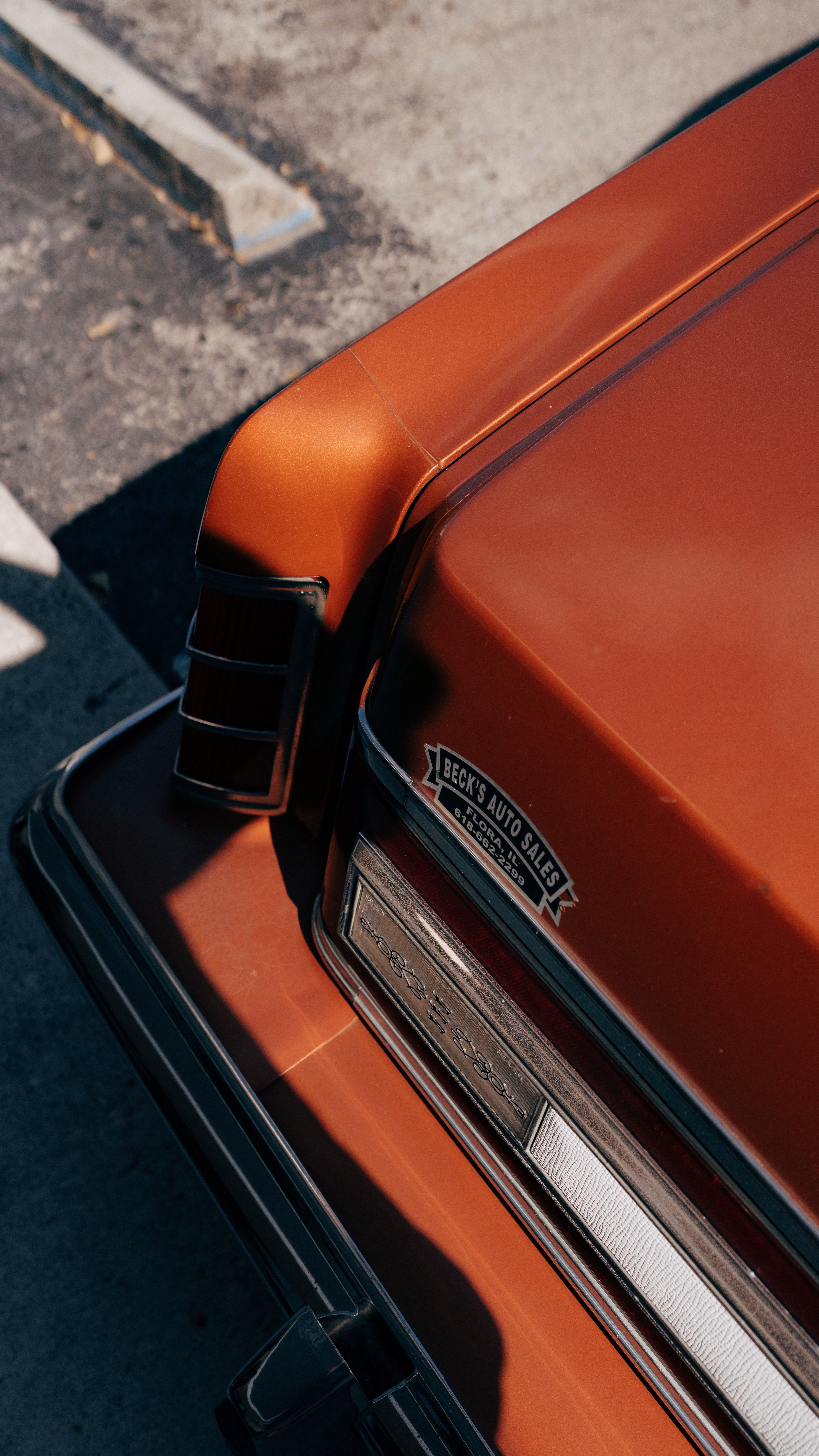 Sticker on the Trunk of a Classic Ford LTD · Free Stock Photo