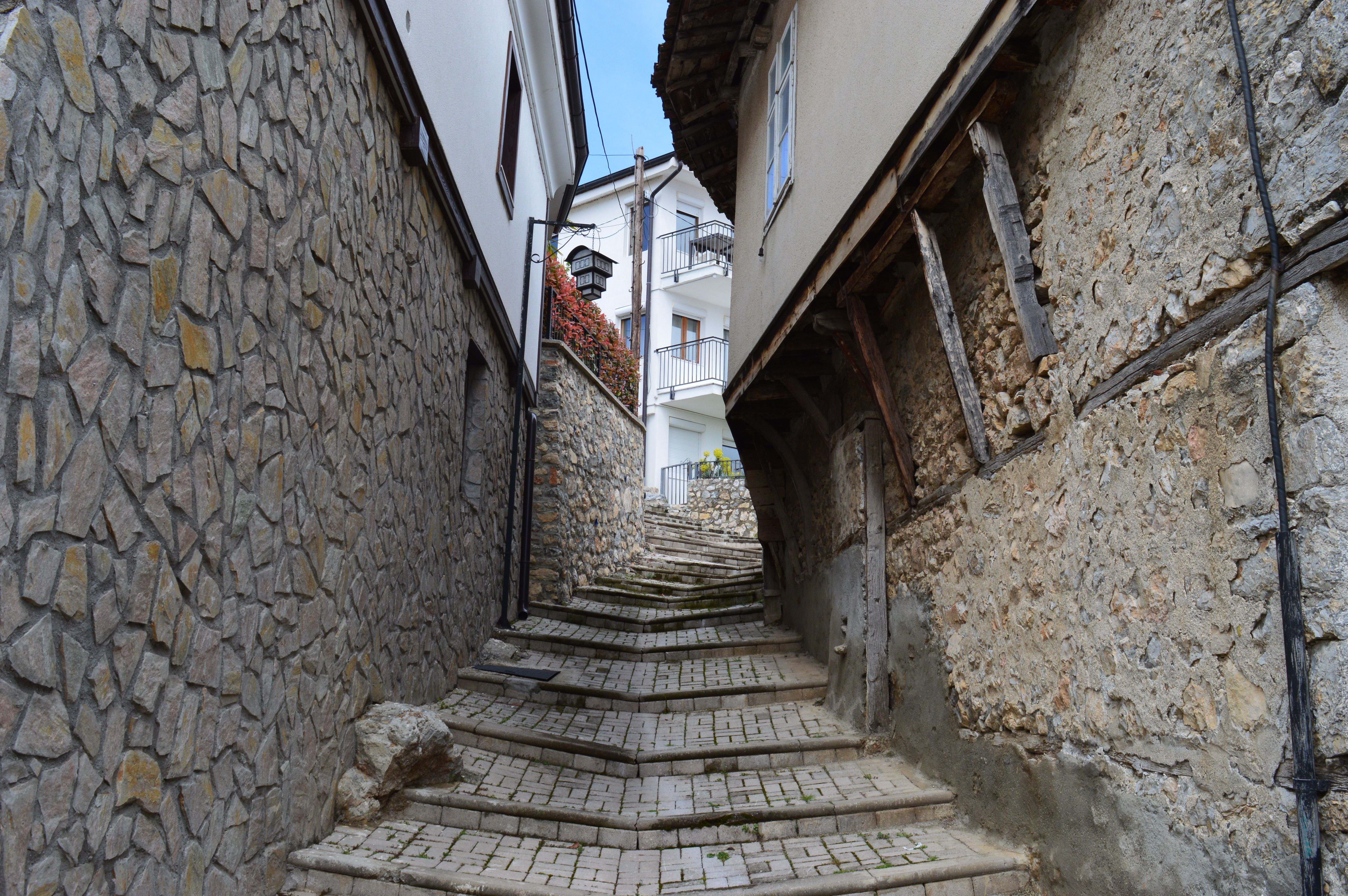 Stairs in Narrow Alley in Town · Free Stock Photo