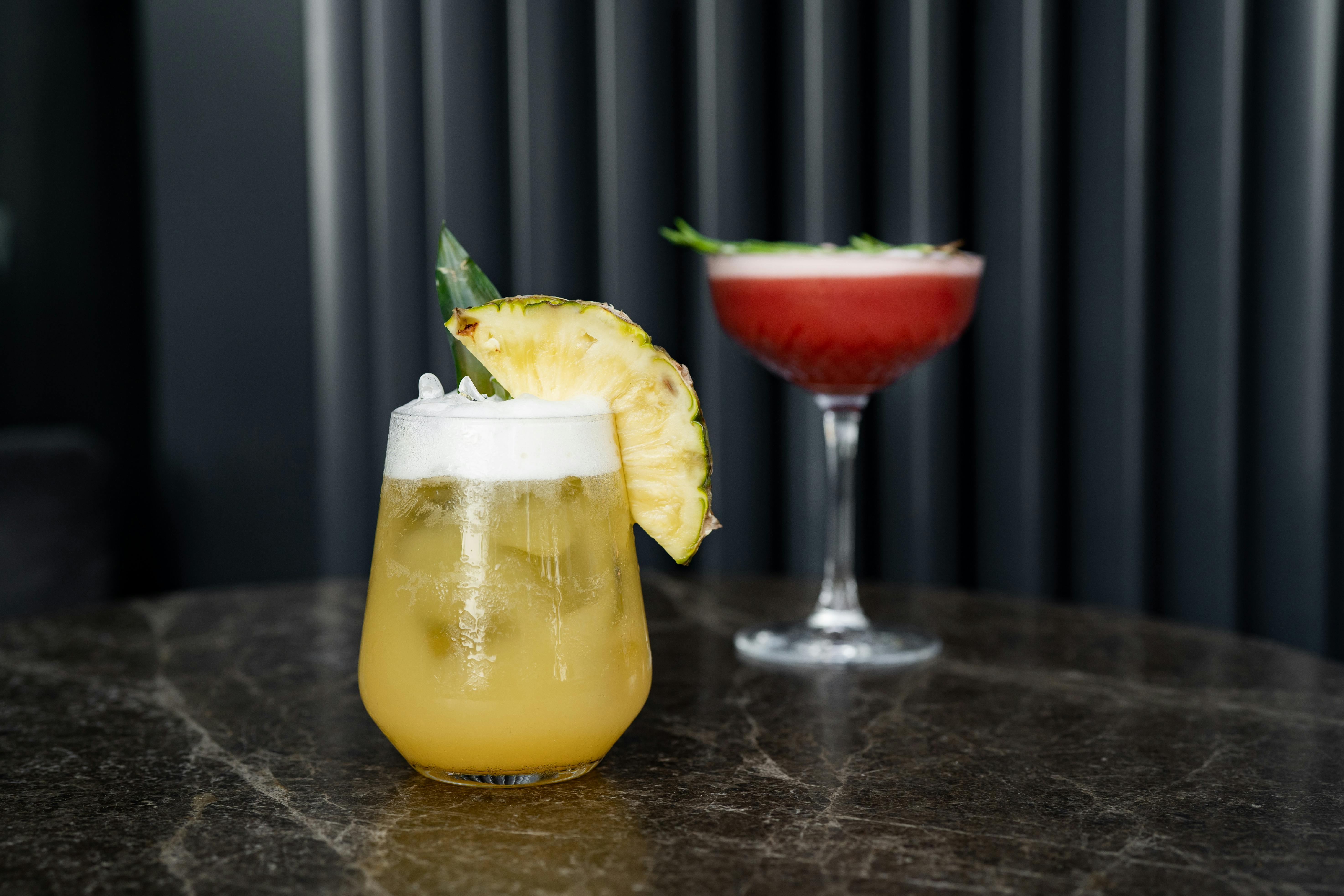 Close-up of Cocktails Standing on a Table in a Bar · Free Stock Photo