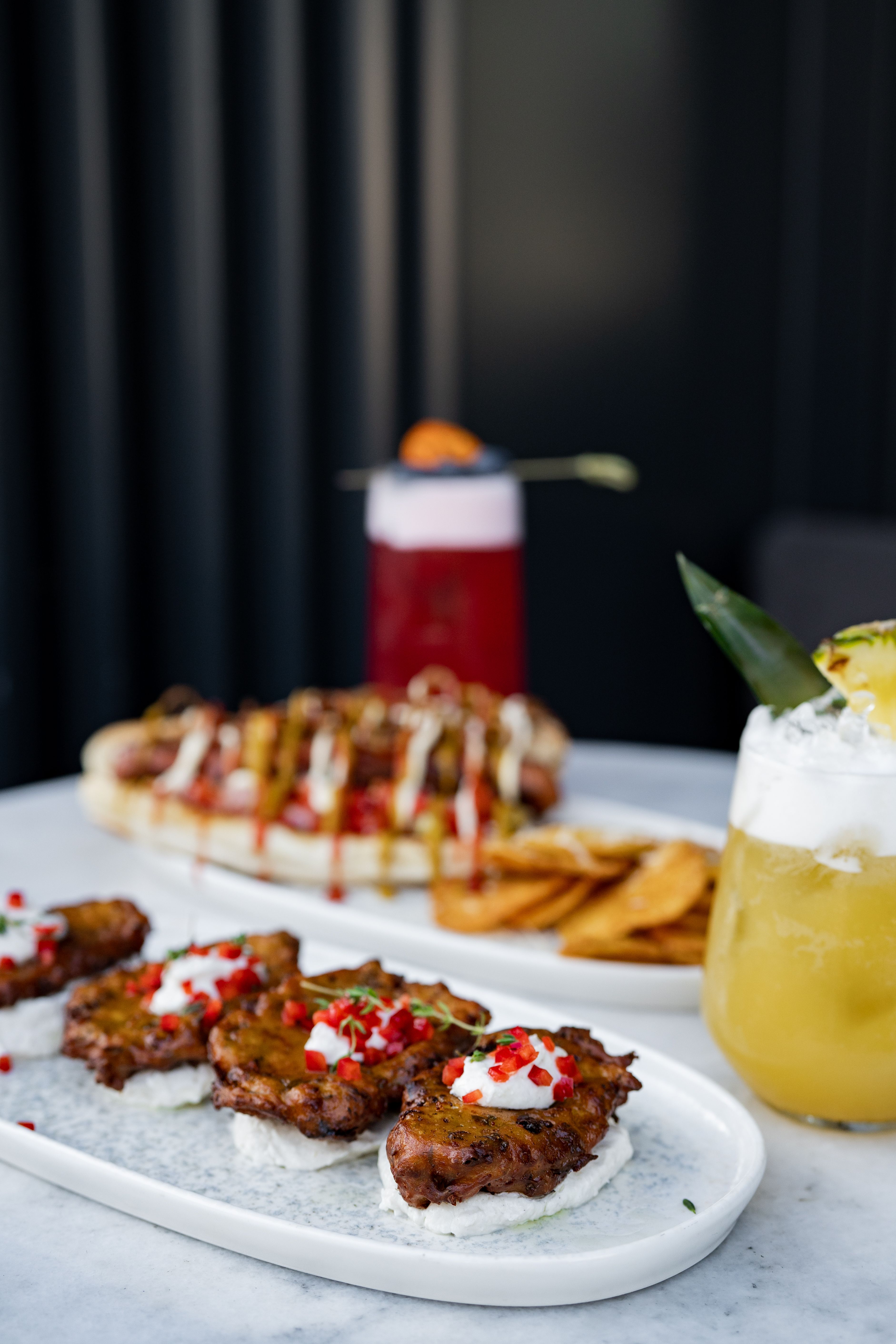 Cocktail and Appetizers Served in a Restaurant · Free Stock Photo