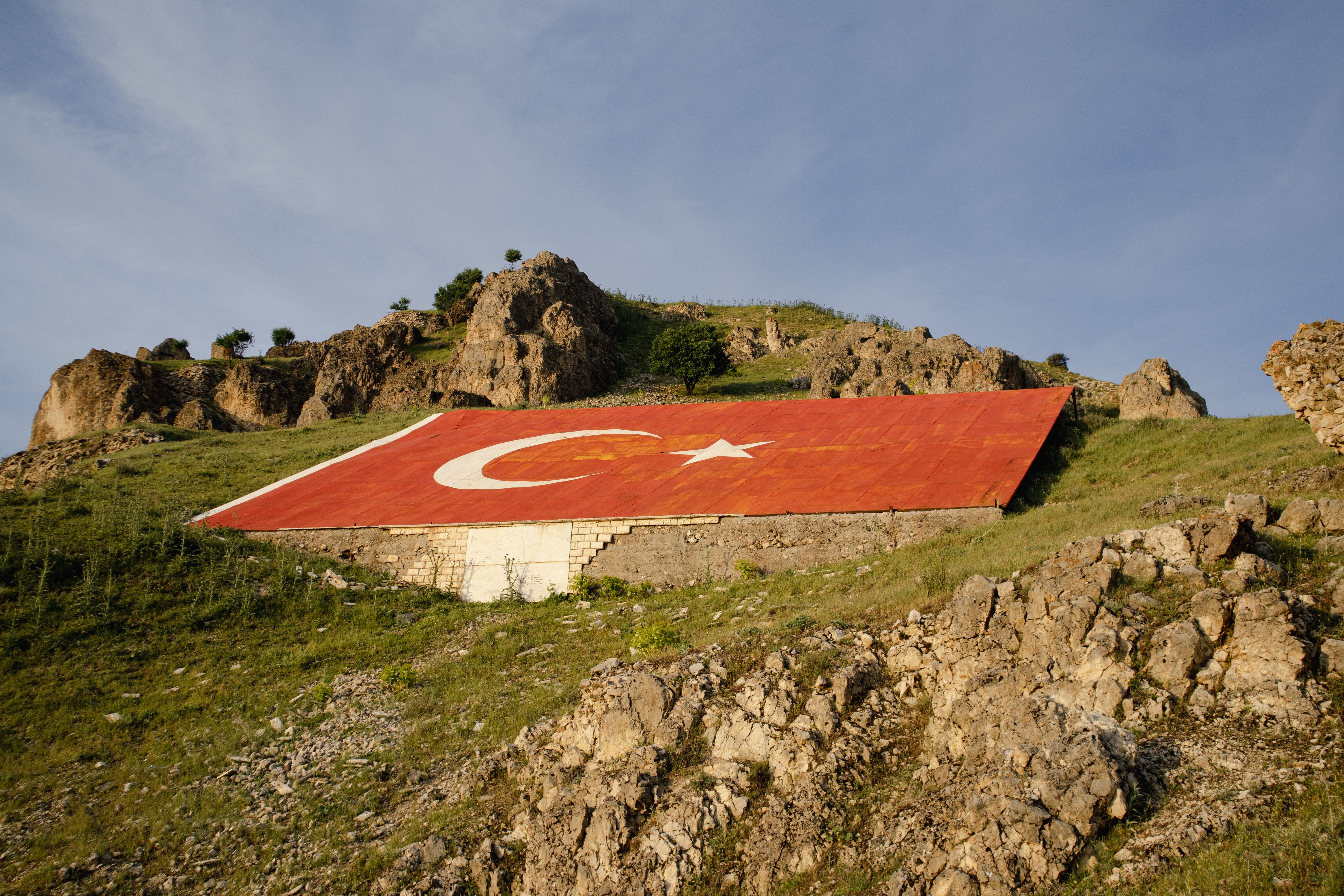 A Turkish Flag in Mountains · Free Stock Photo