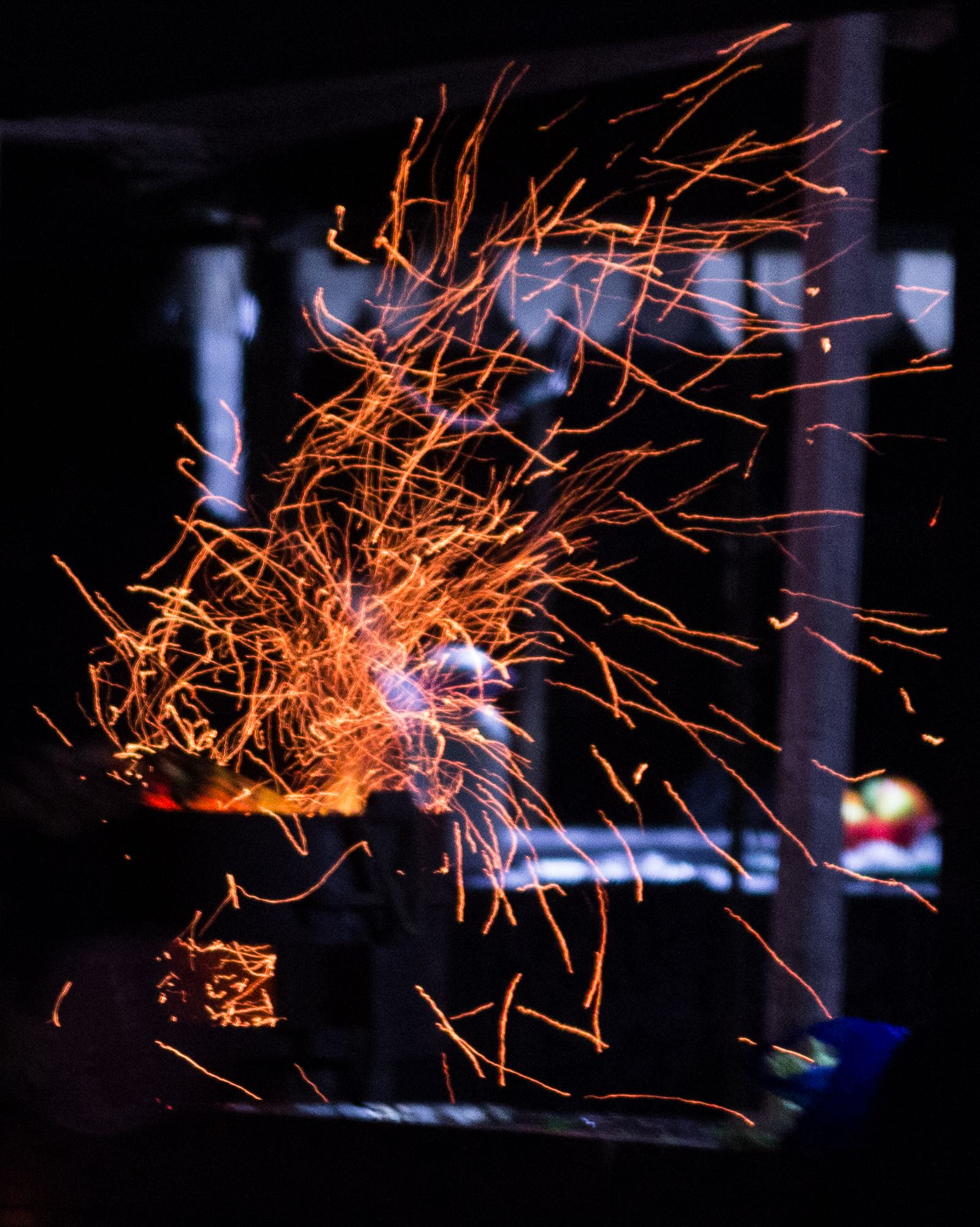 Close-up of Illuminated Fire at Night - Stock Image - Everypixel